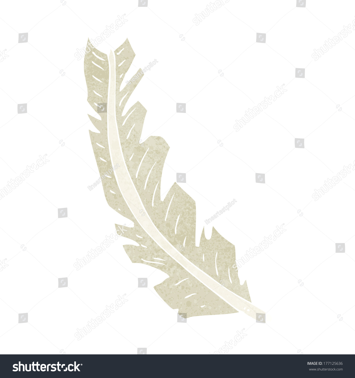Cartoon Feather Stock Vector (Royalty Free) 177125636 | Shutterstock