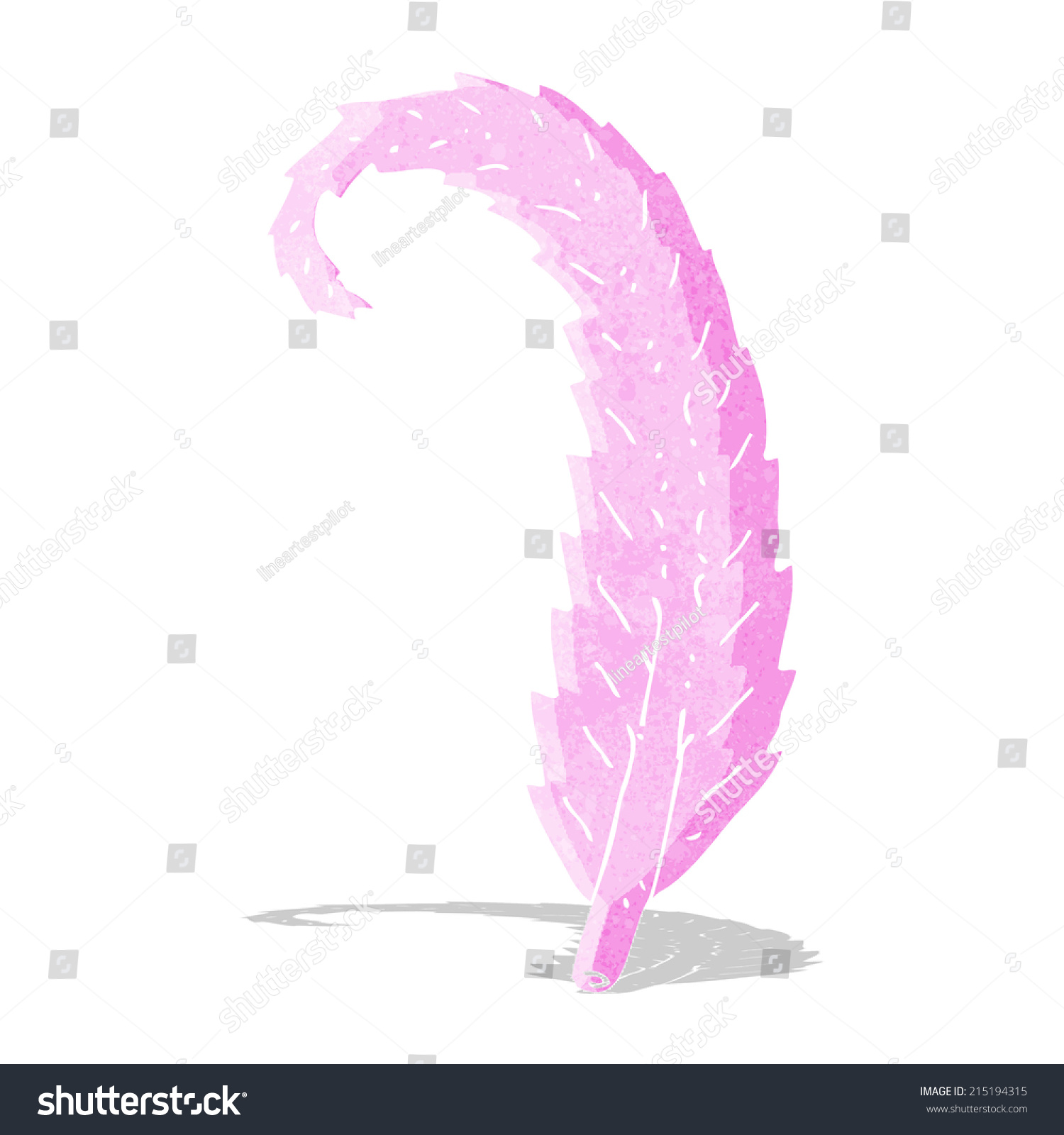 Cartoon Feather Stock Vector (Royalty Free) 215194315 | Shutterstock