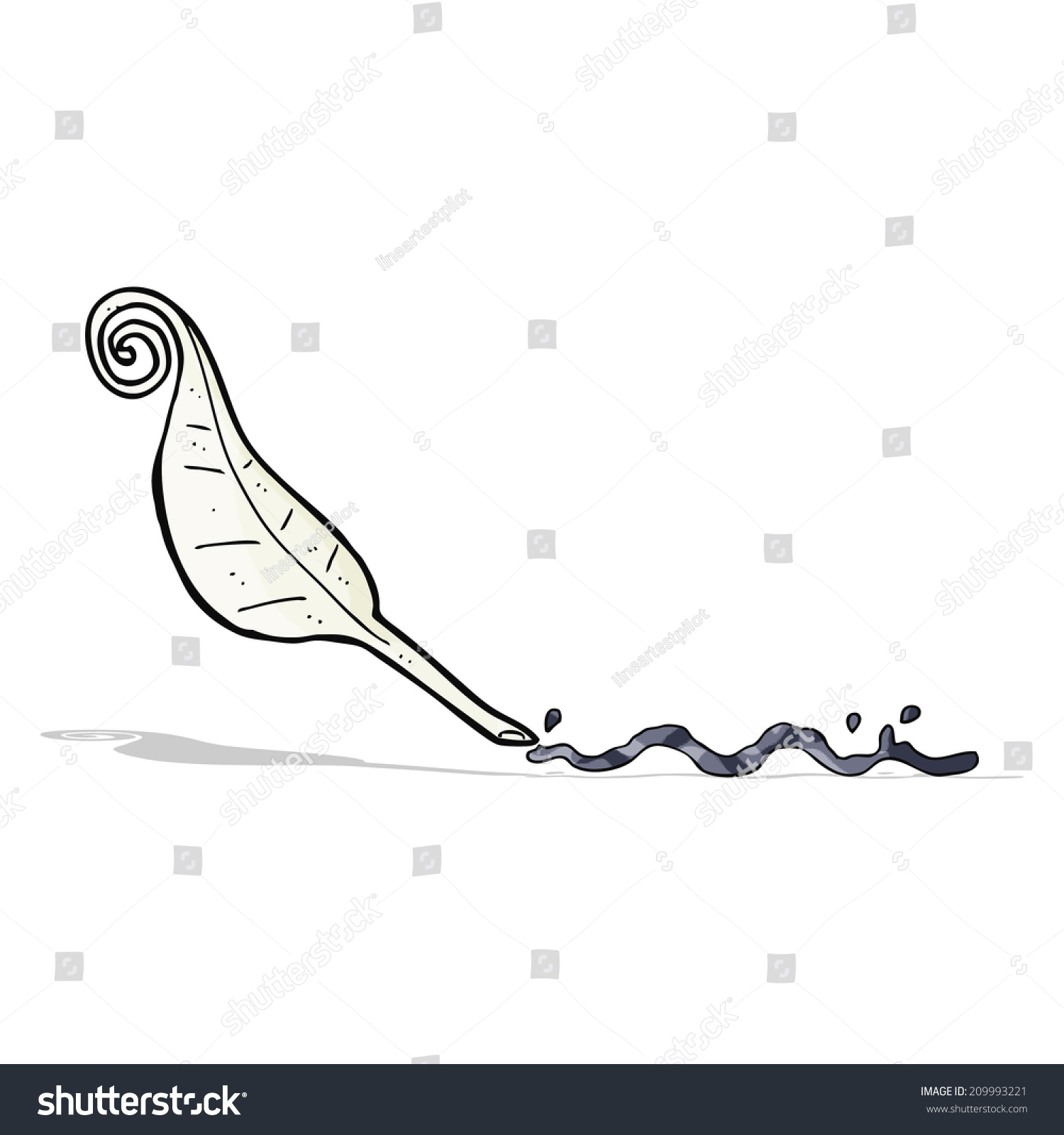 Cartoon Feather Quill Stock Vector (Royalty Free) 209993221 | Shutterstock