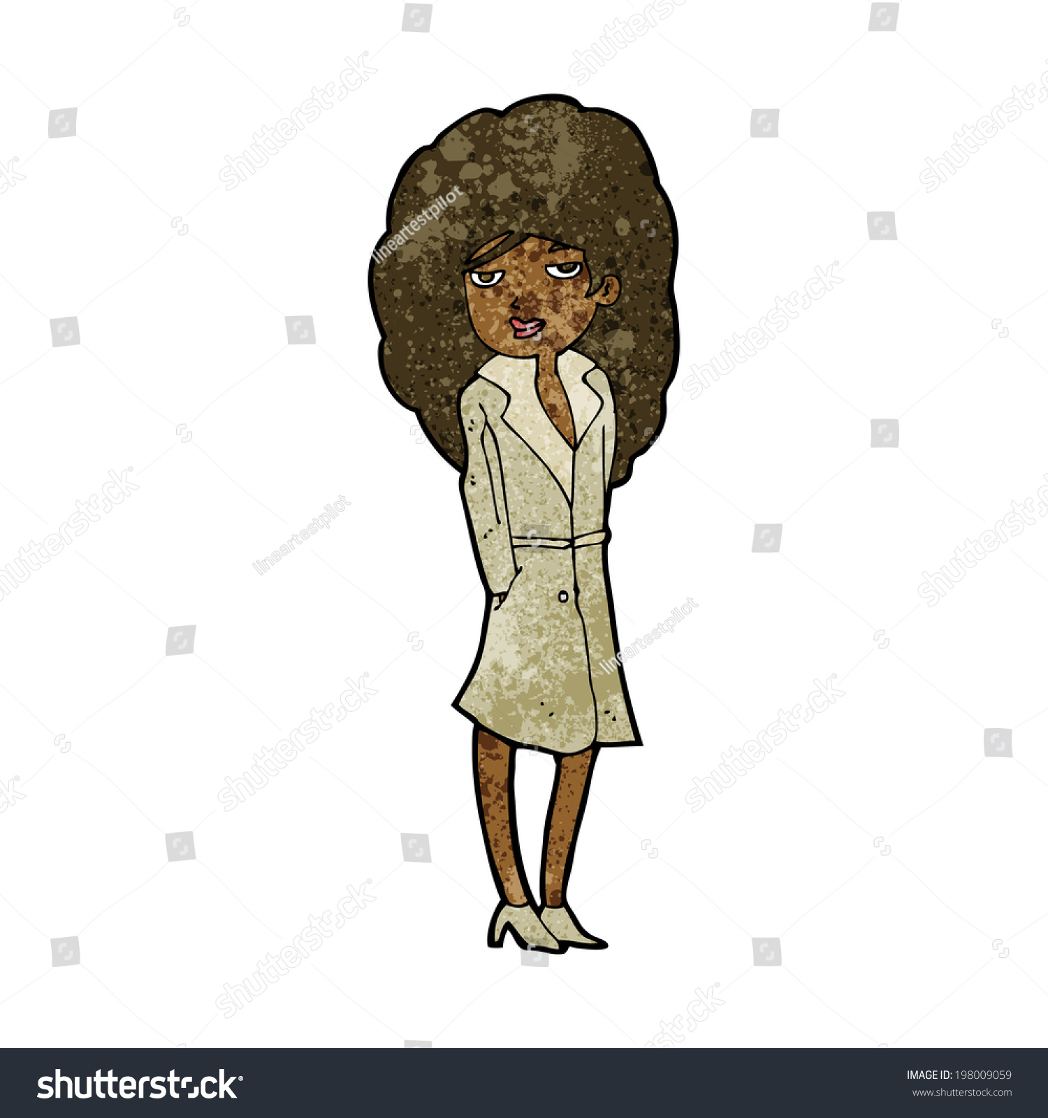 Cartoon Female Spy Stock Vector (Royalty Free) 198009059