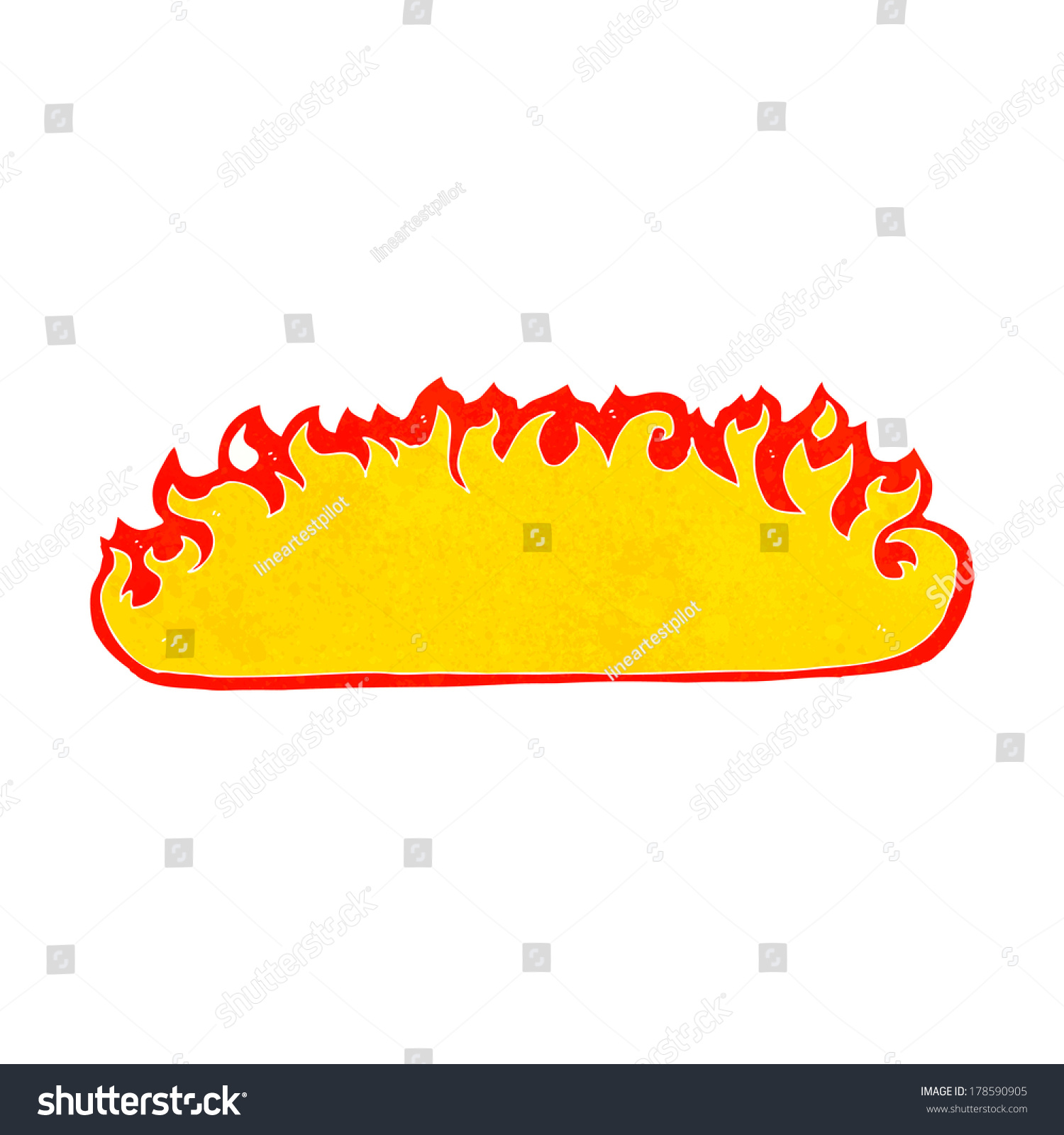 Cartoon Fire Border Stock Vector (Royalty Free) 178590905