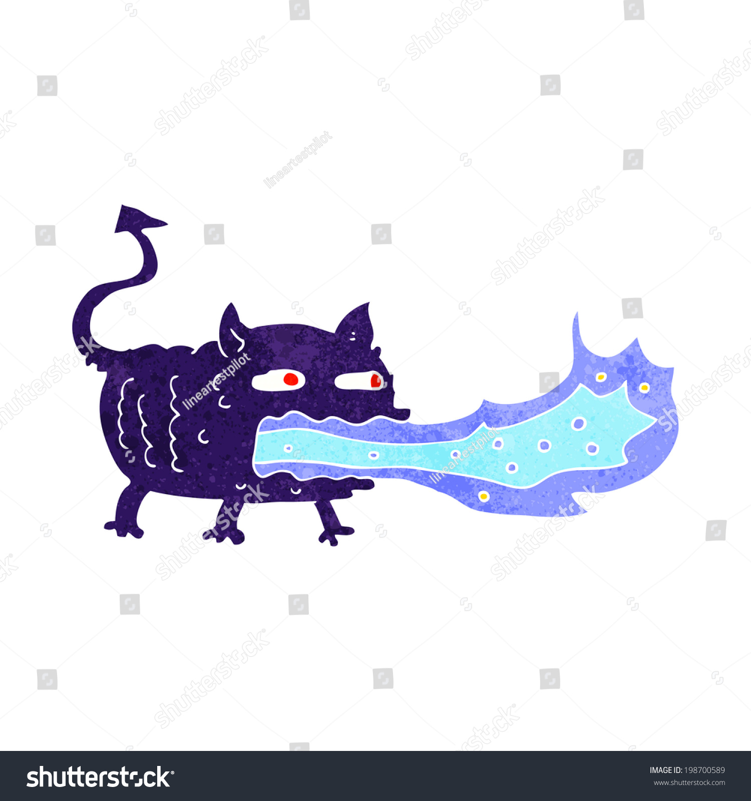Cartoon Fire Breathing Imp Stock Vector (Royalty Free) 198700589 ...