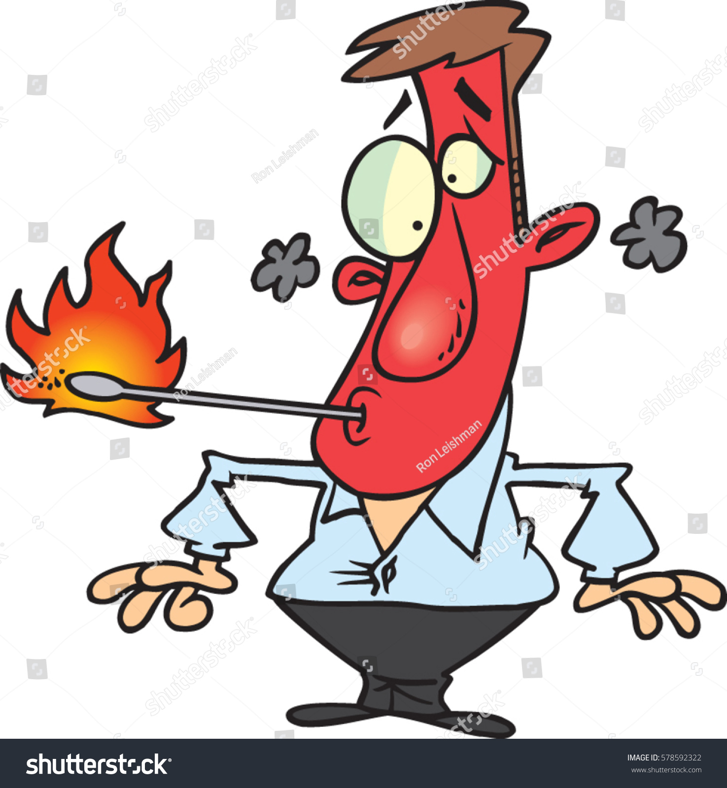 Cartoon Fire Eater Stock Vector (Royalty Free) 578592322