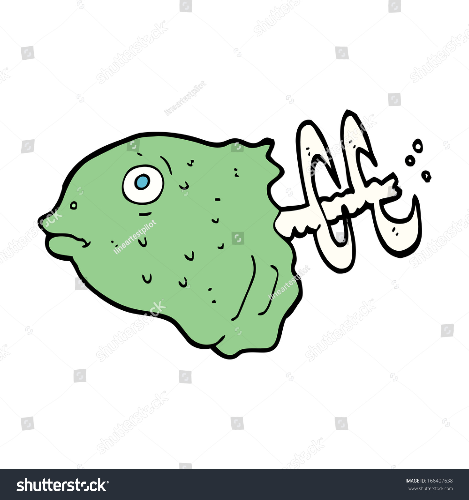 Cartoon Fish Head Stock Vector (Royalty Free) 166407638 | Shutterstock