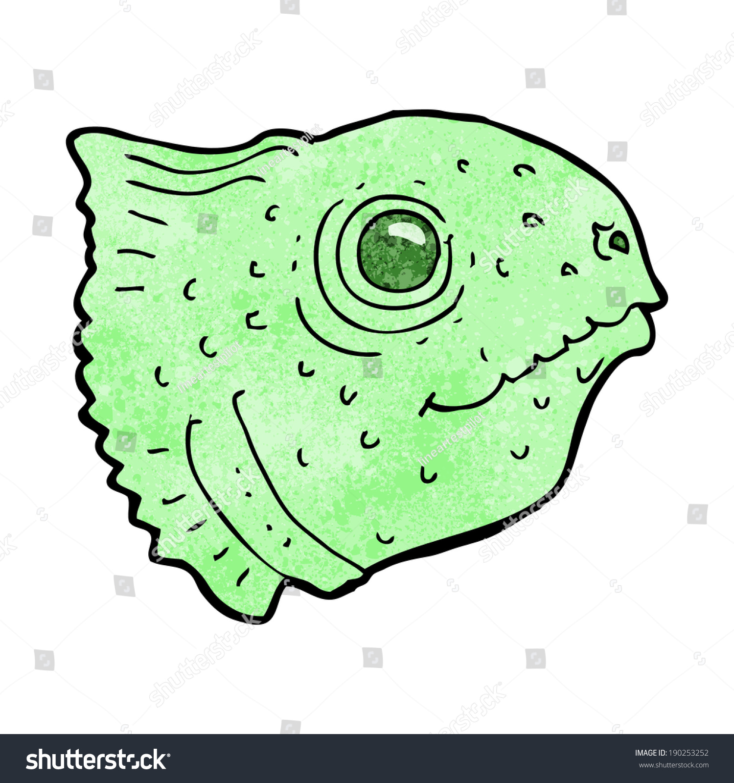 Cartoon Fish Head Stock Vector (Royalty Free) 190253252