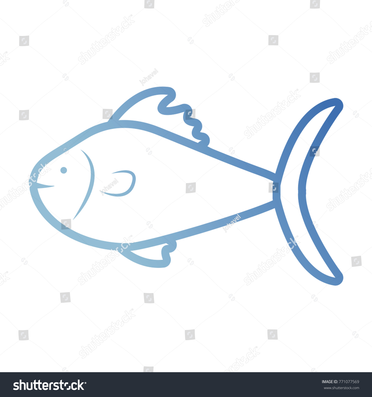 Cartoon Fish Icon Image Stock Vector (Royalty Free) 771077569 ...