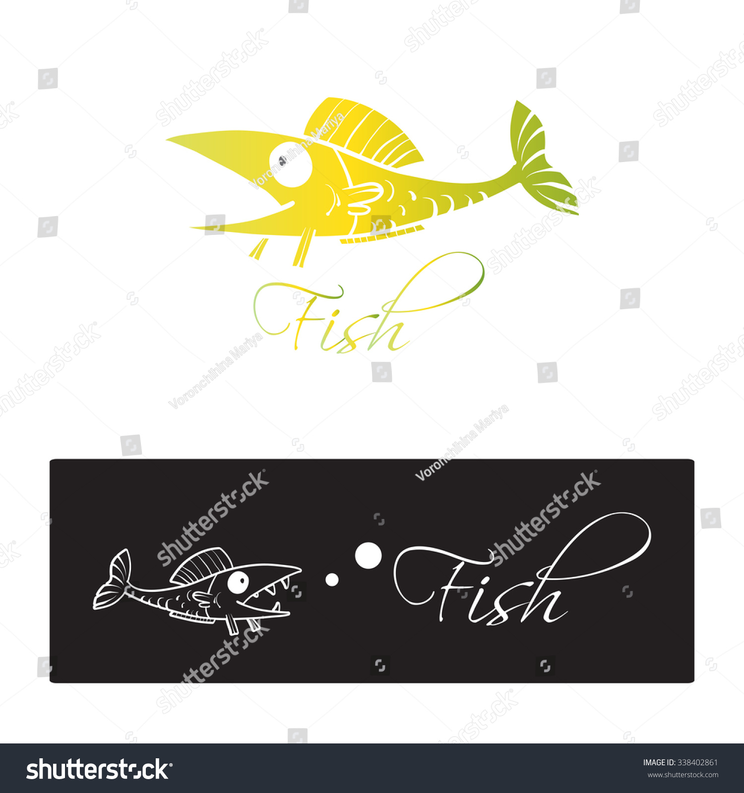 Cartoon Fish Logo Vector Image Stock Vector (Royalty Free) 338402861 ...