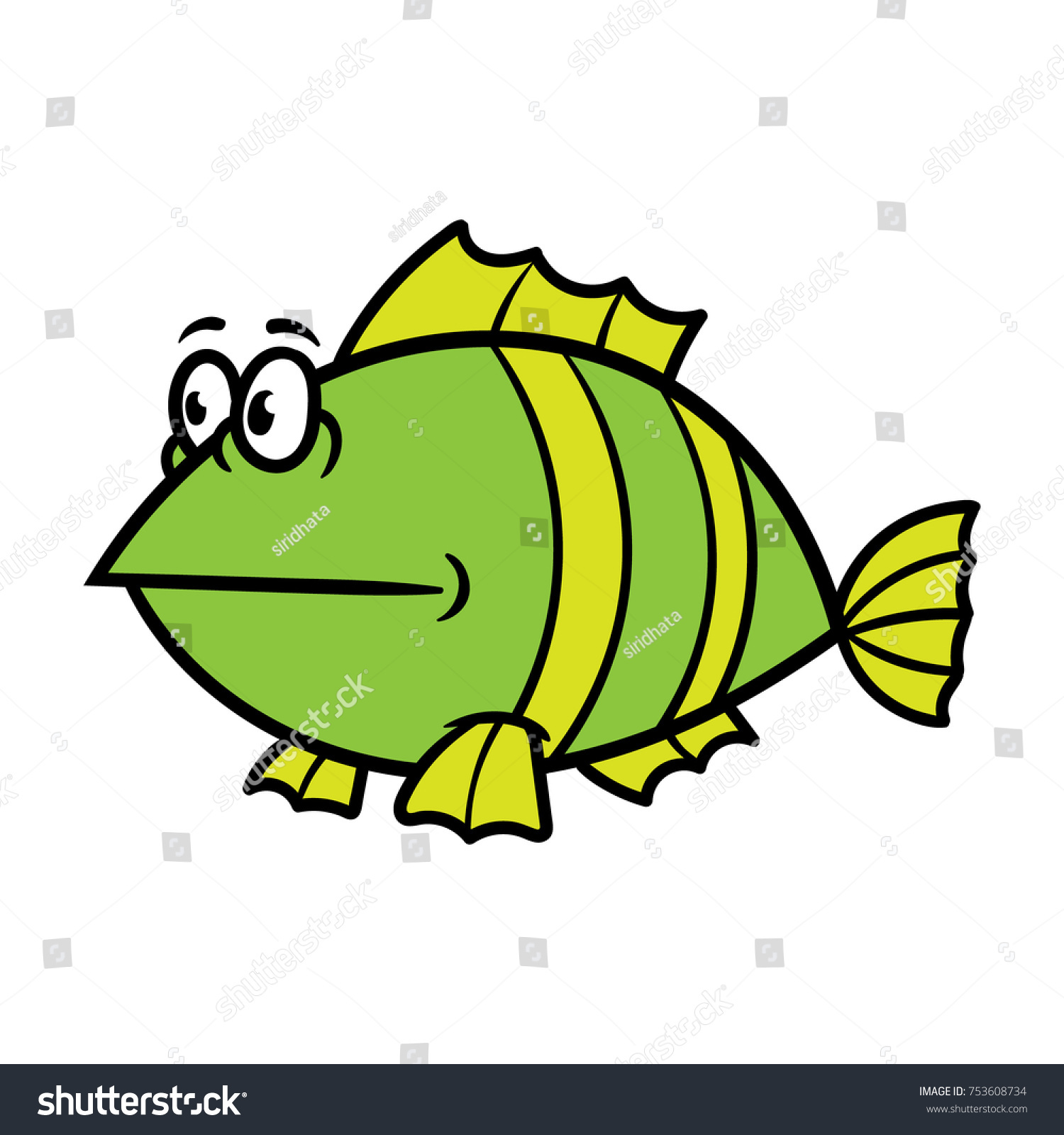 Cartoon Fish Vector Illustration: เวกเตอร์สต็อก (ปลอดค่าลิขสิทธิ์ ...
