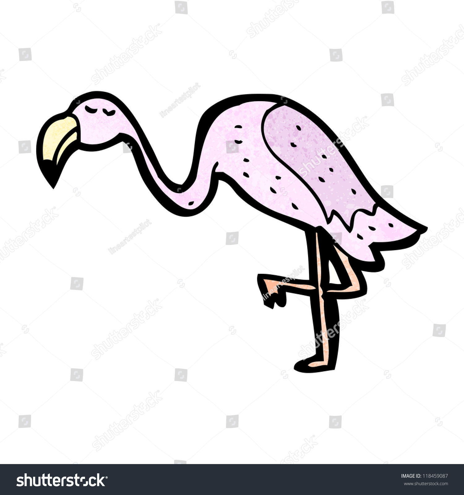 Cartoon Flamingo Stock Vector (Royalty Free) 118459087 | Shutterstock