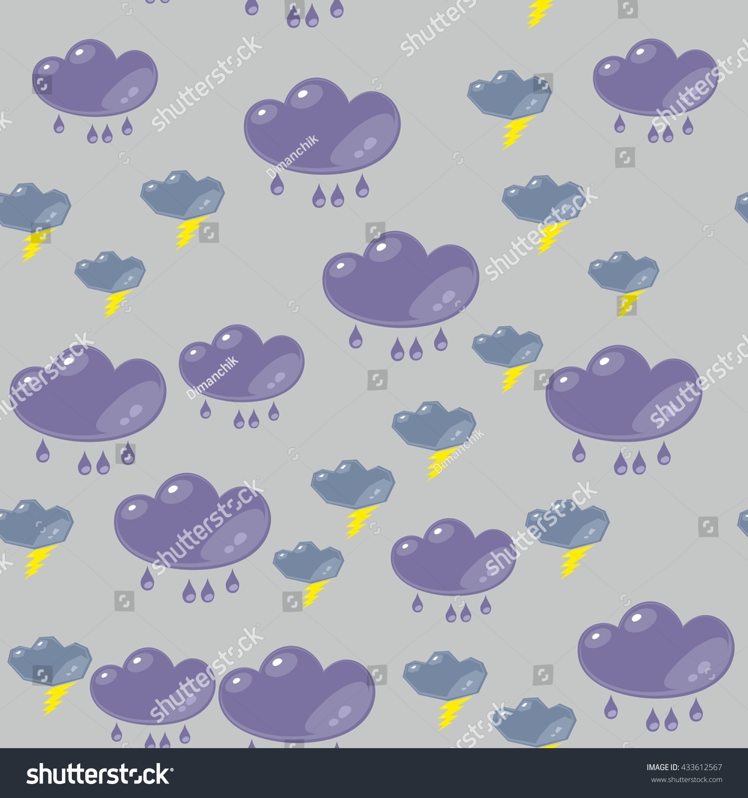 Cartoon Flash Clouds Seamless Texture: vector de stock (libre de ...