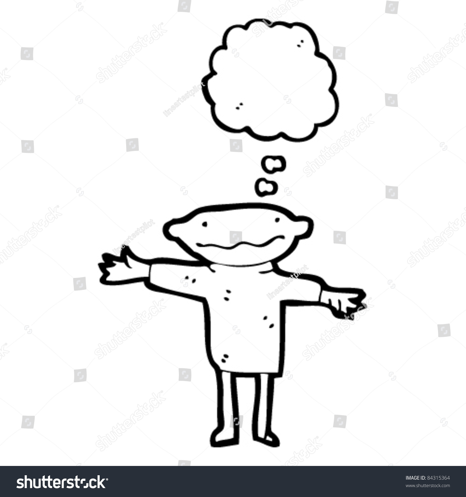 Cartoon Flat Head Boy Stock Vector (Royalty Free) 84315364