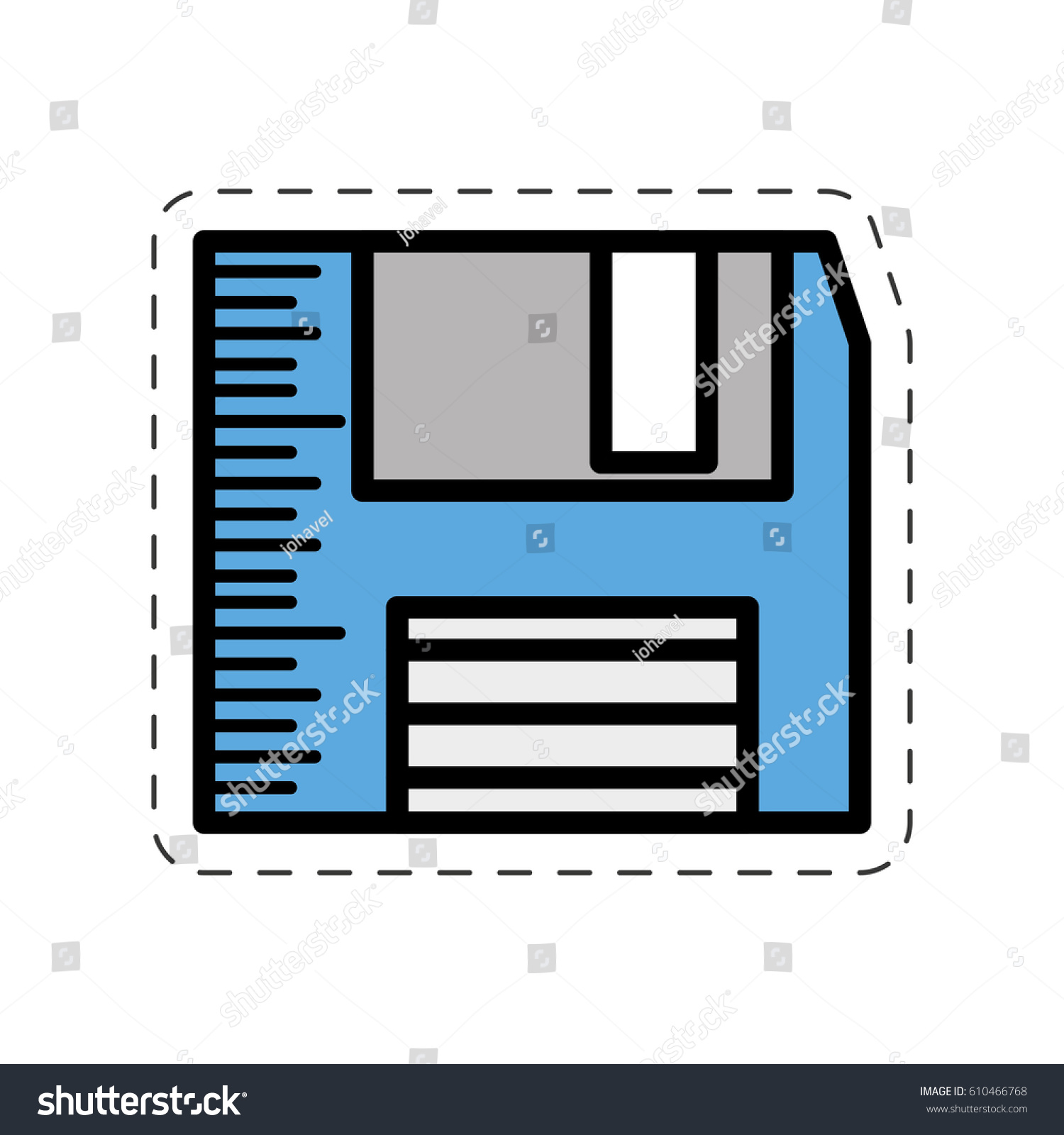 Cartoon Floppy Disk Storage Information Vector Stock Vector (Royalty ...