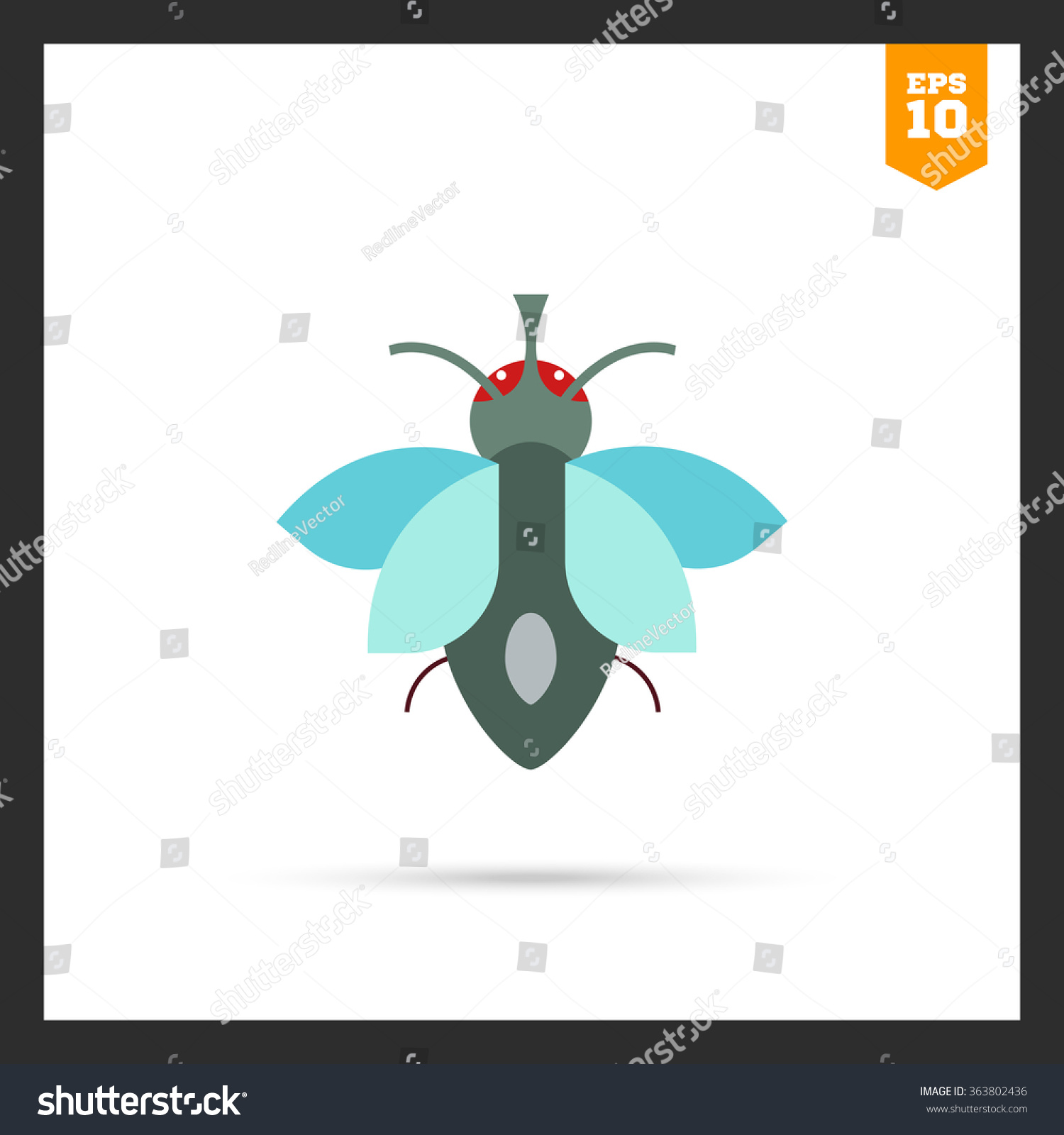 Cartoon Fly Icon Stock Vector (Royalty Free) 363802436 | Shutterstock