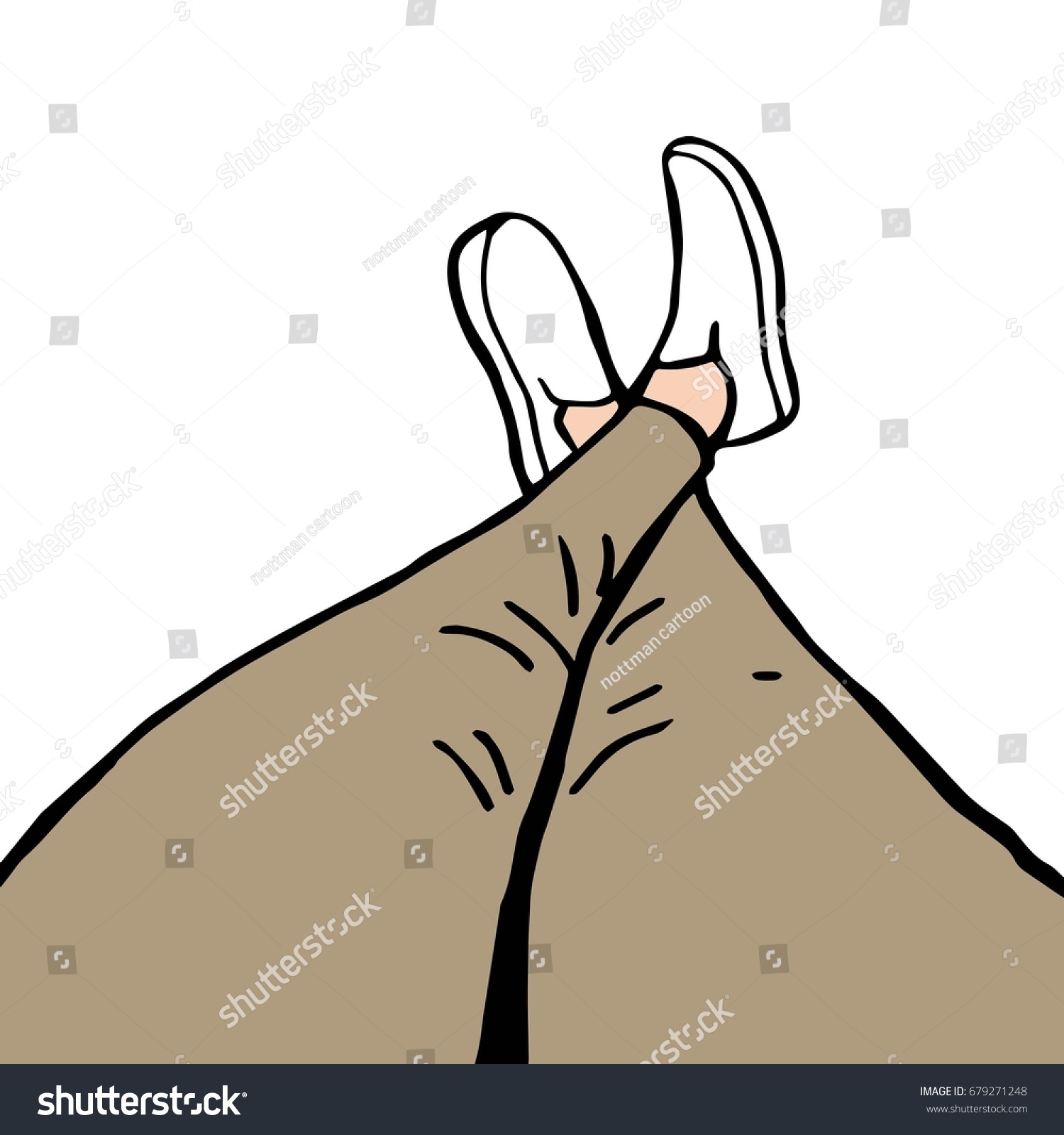 Cartoon Foot Stand Stock Vector (Royalty Free) 679271248