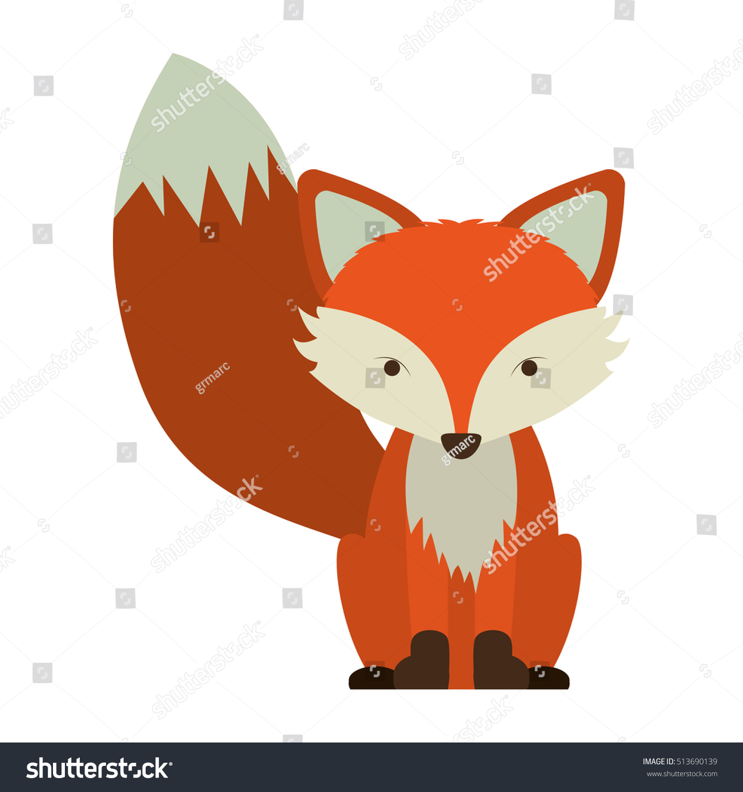 Cartoon Fox Icon Stock Vector (Royalty Free) 513690139 | Shutterstock