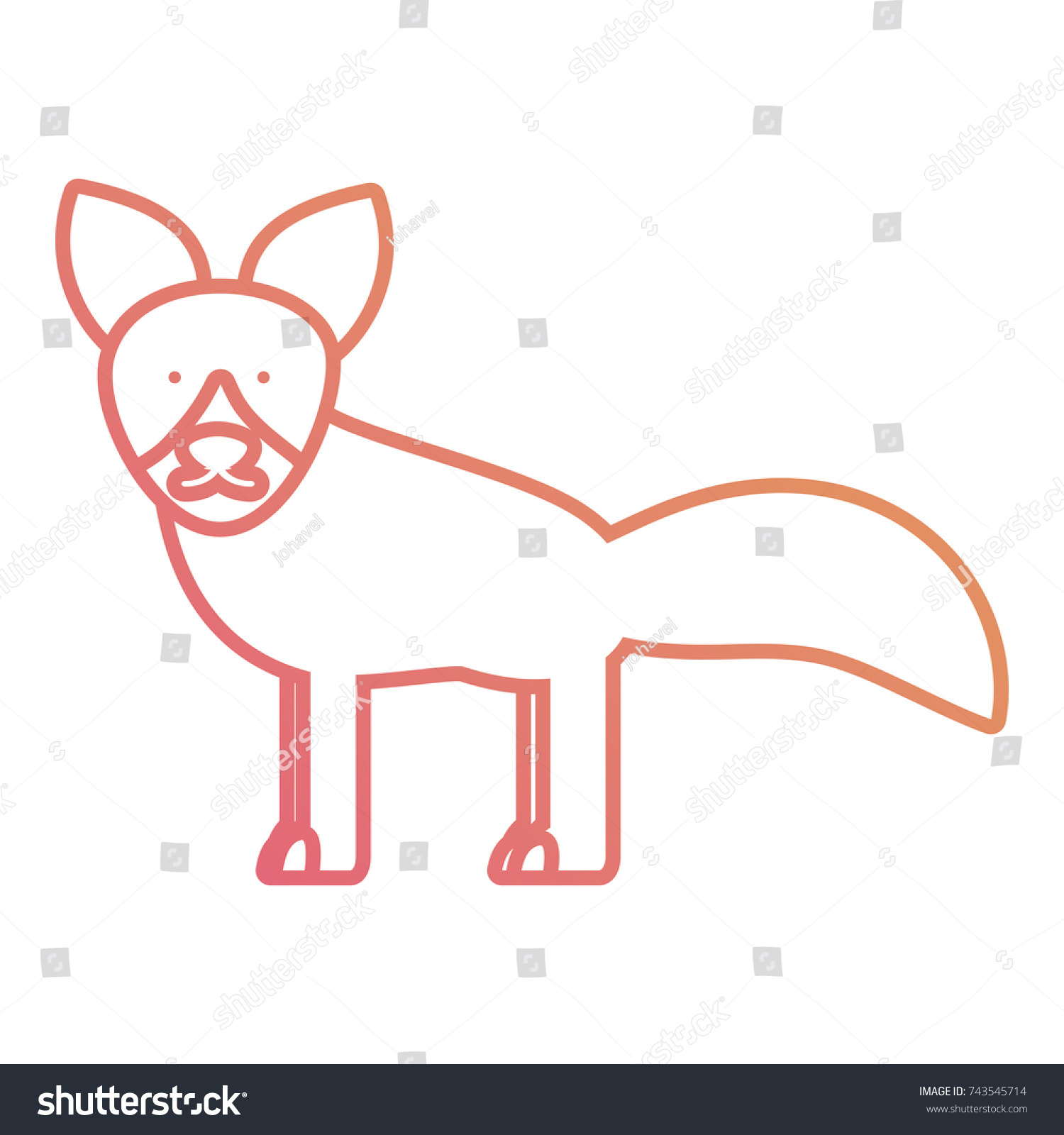 Cartoon Fox Icon Stock Vector (Royalty Free) 743545714 | Shutterstock