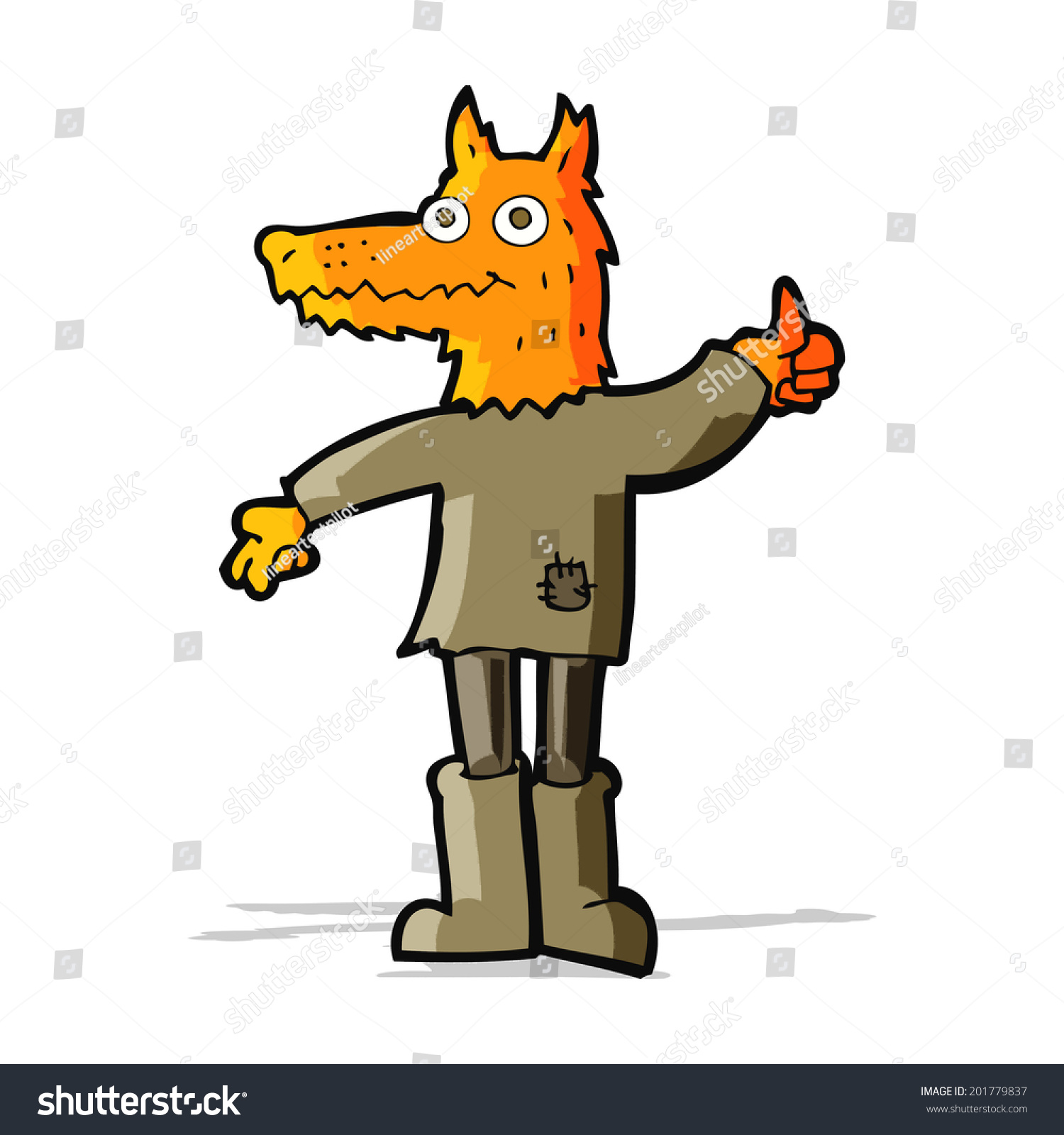 Cartoon Fox Man Stock Vector (Royalty Free) 201779837 | Shutterstock