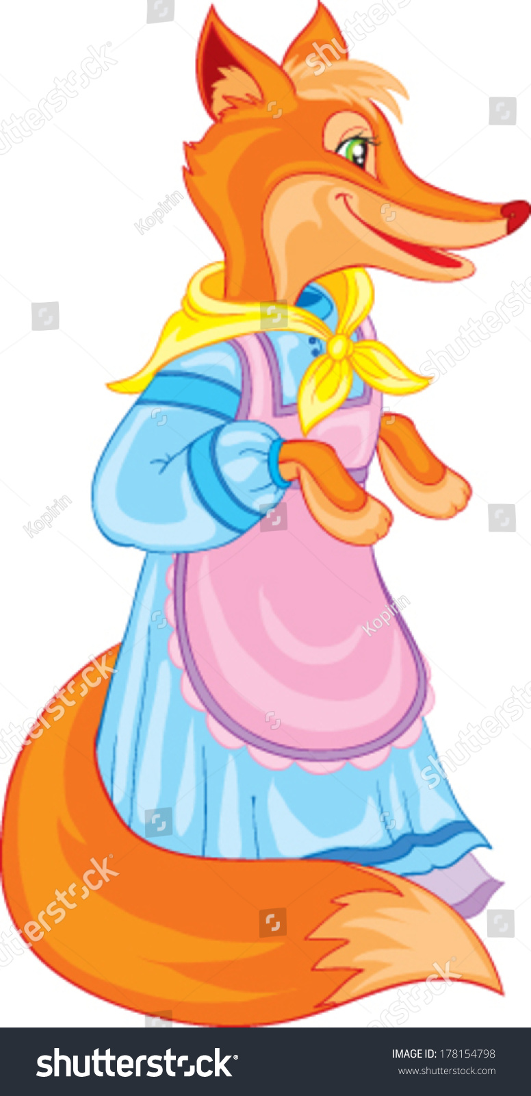 Cartoon Fox Wearing Clothes Stock Vector (Royalty Free) 178154798 ...