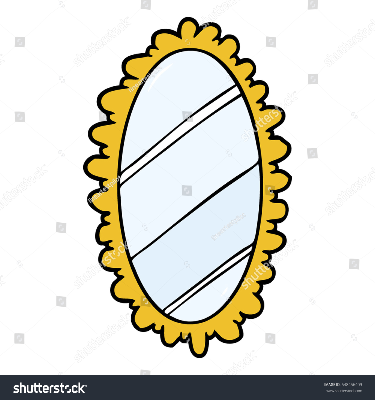Cartoon Framed Old Mirror Stock Vector 648456409 - Shutterstock