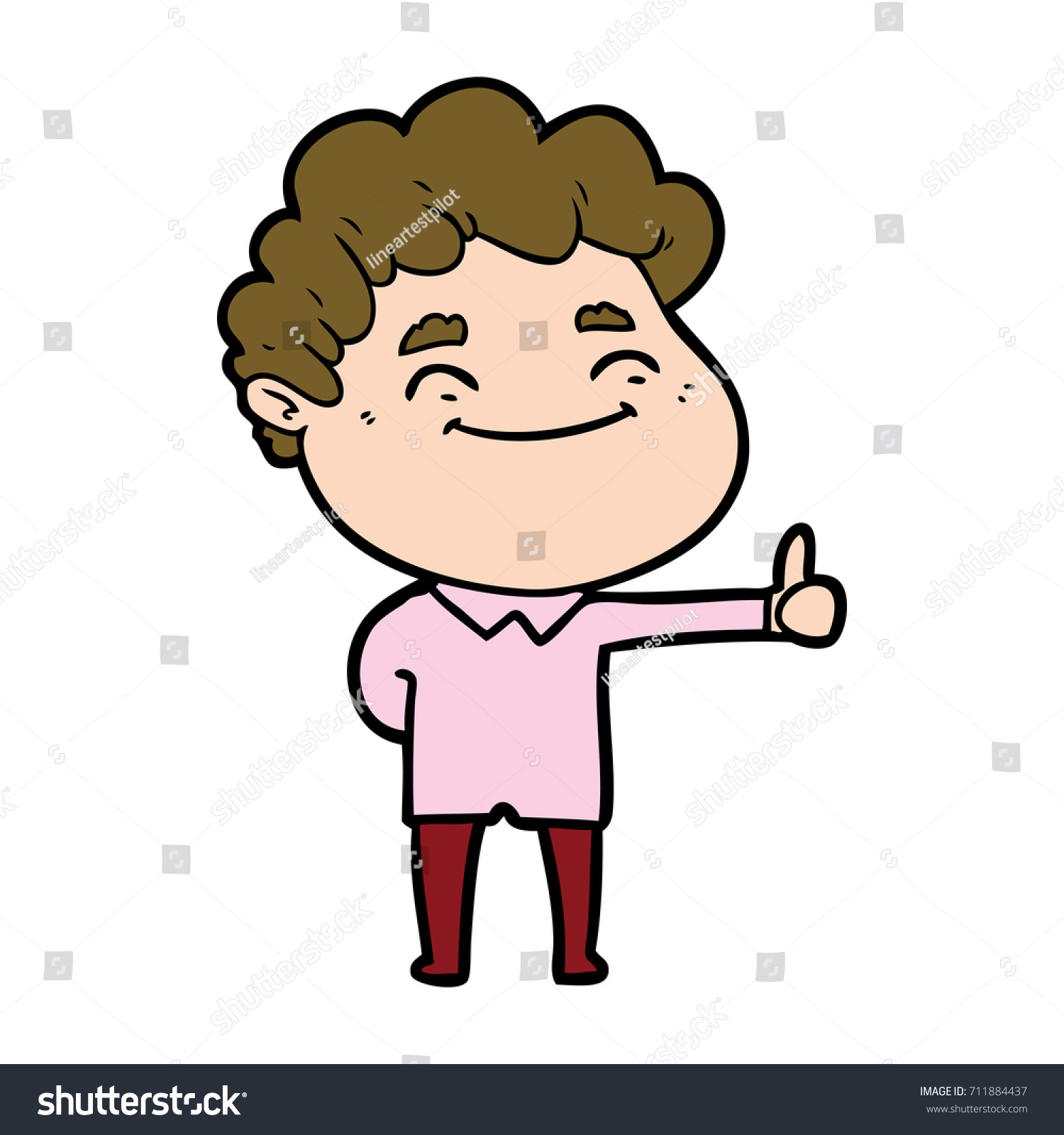 Cartoon Friendly Man Stock Vector (Royalty Free) 711884437 | Shutterstock