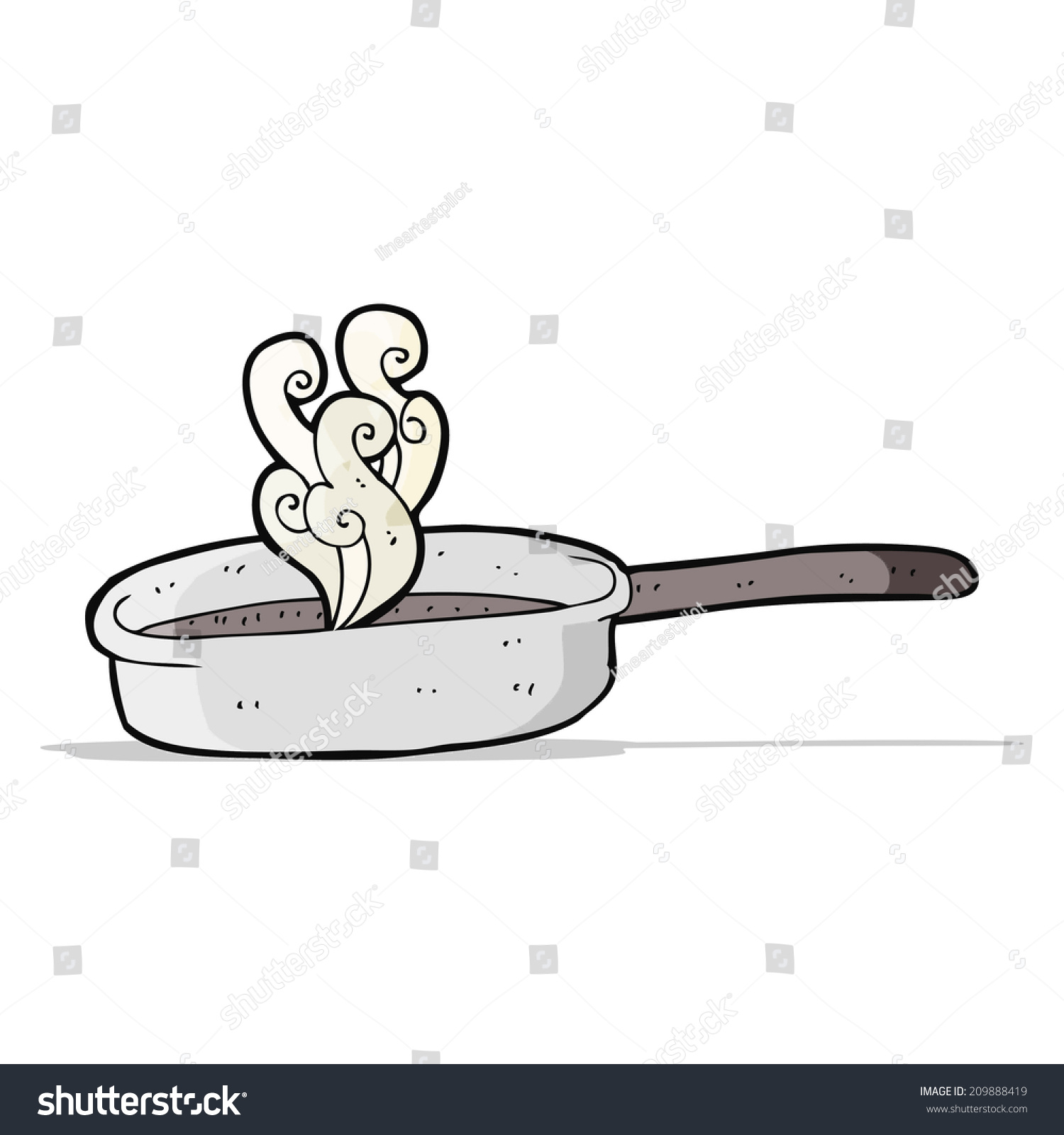 Cartoon Frying Pan Stock Vector (Royalty Free) 209888419 | Shutterstock
