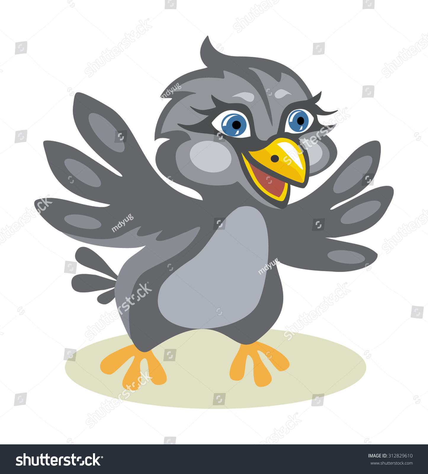 Cartoon Fun Sparrow Vector Illustration Stock Vector (Royalty Free ...