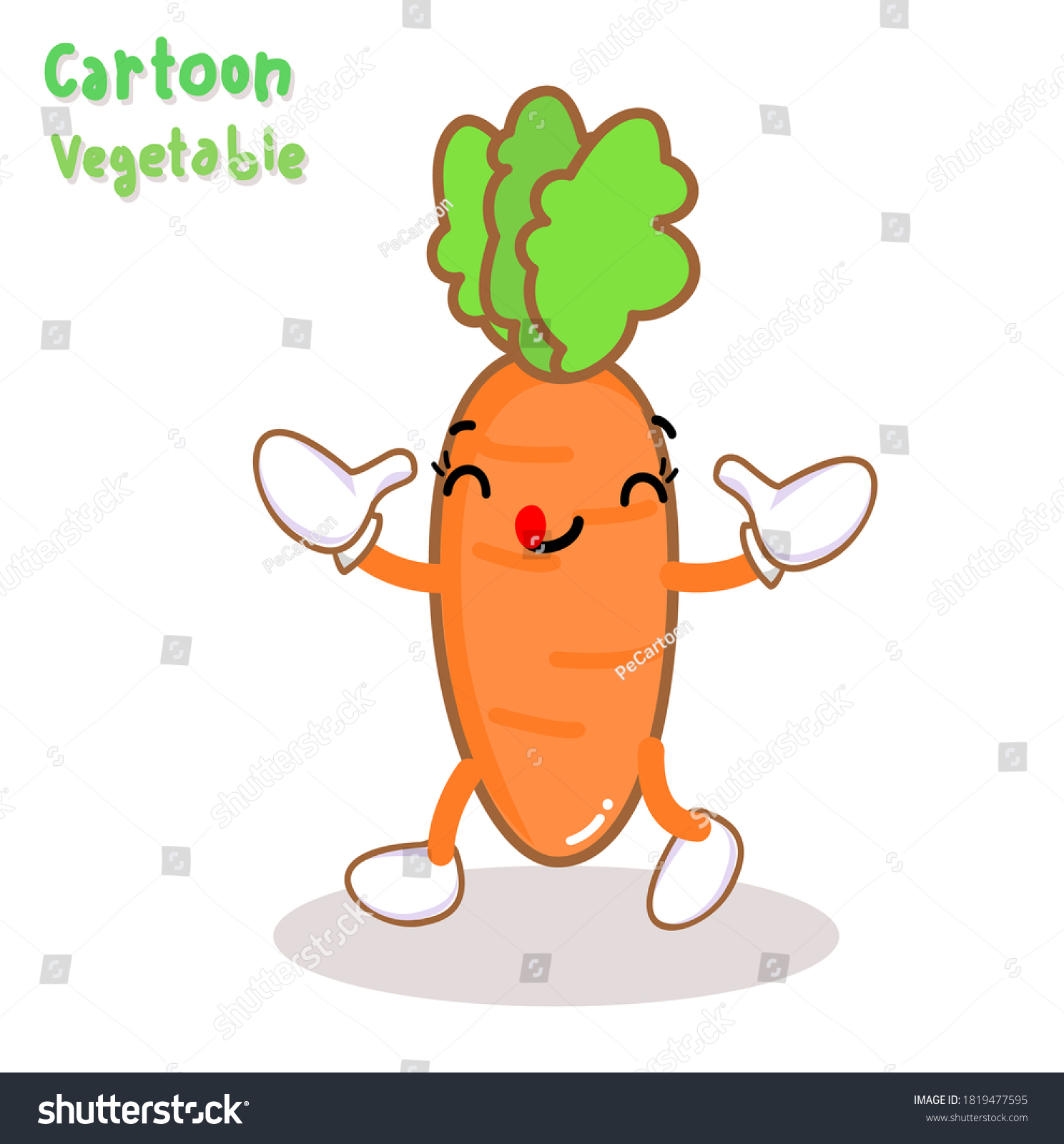 Cartoon Funny Carrot Character Vector: เวกเตอร์สต็อก (ปลอดค่าลิขสิทธิ์ ...