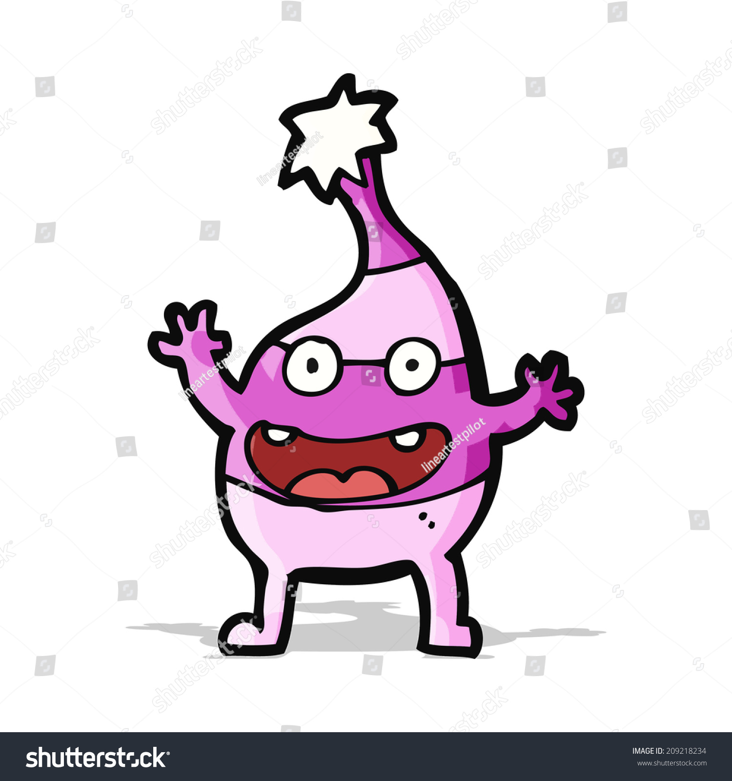 Cartoon Funny Creature Stock Vector (Royalty Free) 209218234 | Shutterstock