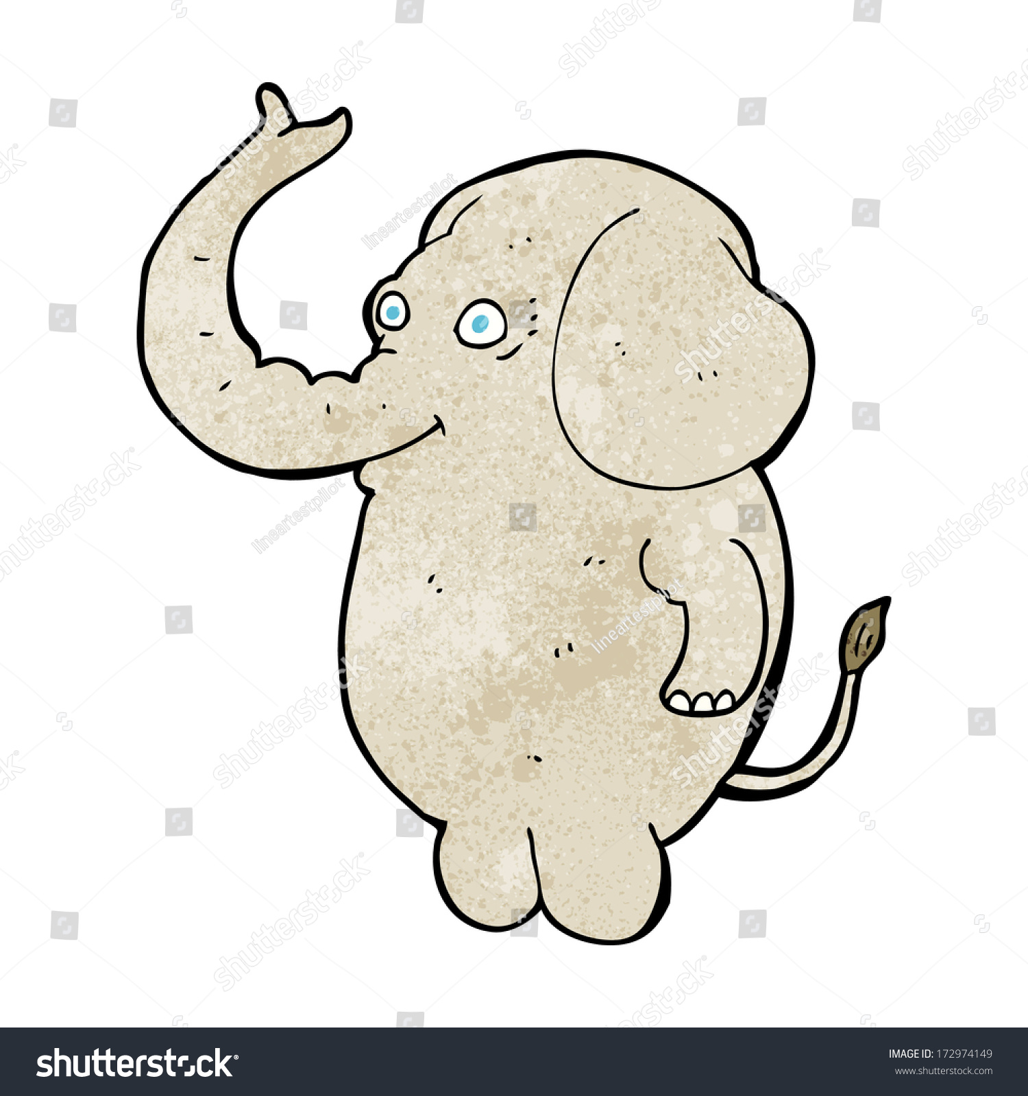 Cartoon Funny Elephant Stock Vector (Royalty Free) 172974149