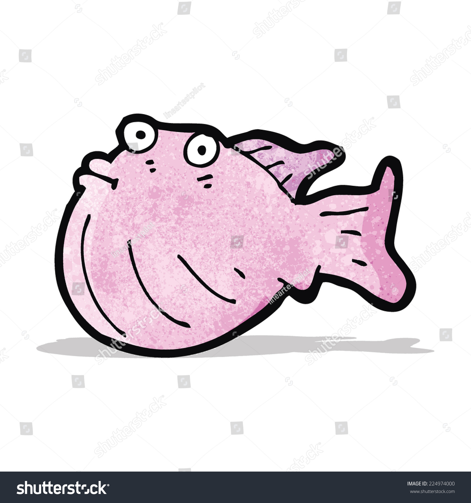 Cartoon Funny Fish Stock Vector (Royalty Free) 224974000
