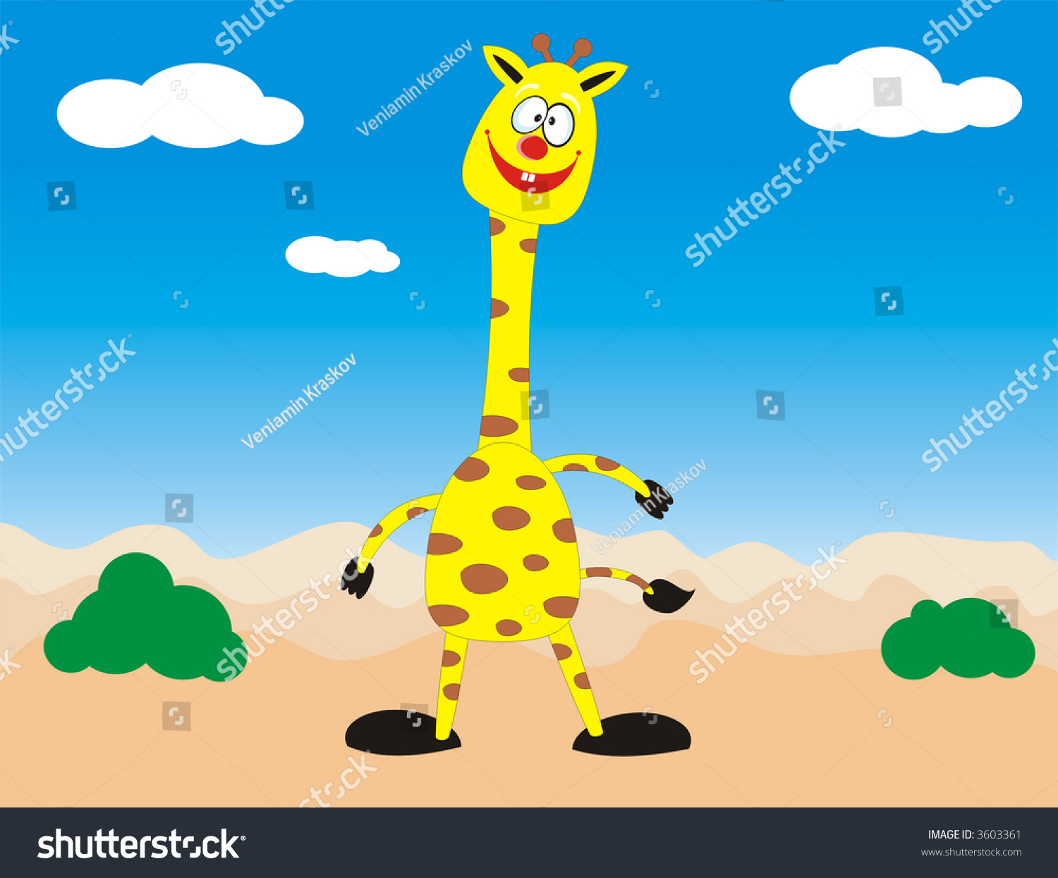 Cartoon Funny Giraffe Stock Vector (Royalty Free) 3603361 | Shutterstock