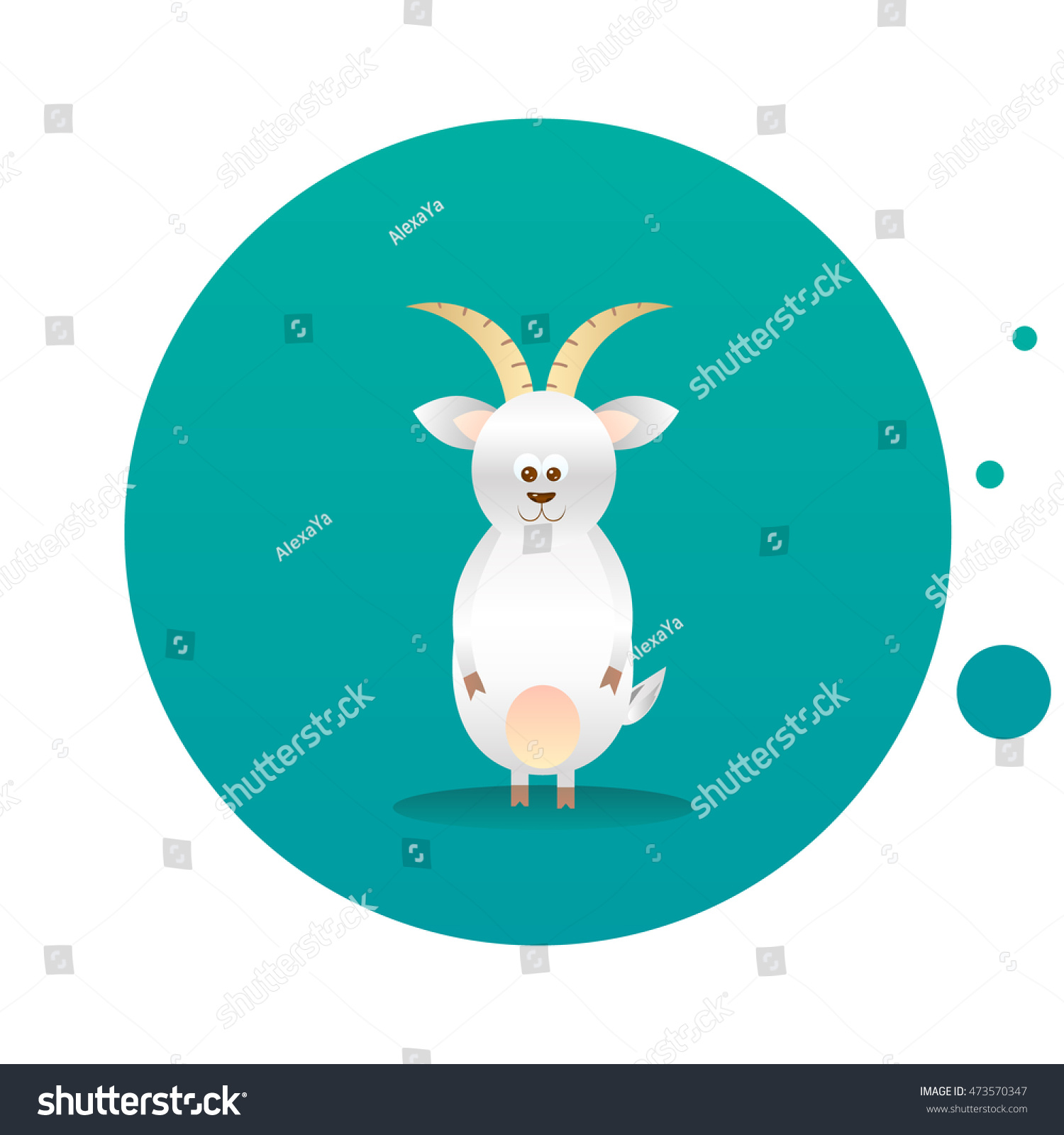 Cartoon Funny Goat Stock Vector (Royalty Free) 473570347 | Shutterstock