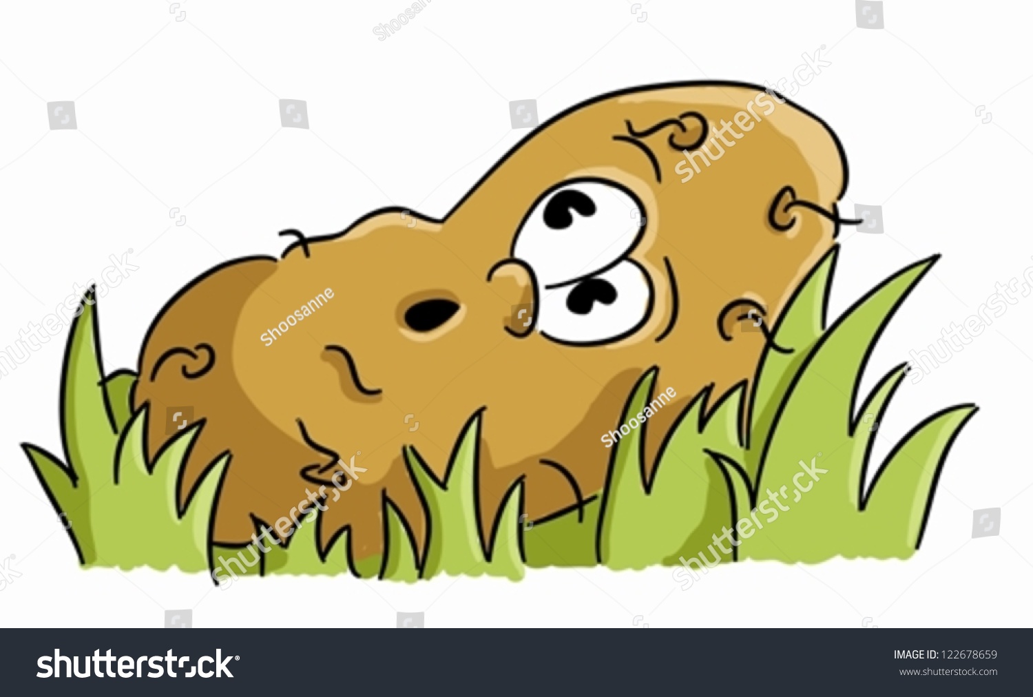 Cartoon Funny Potato Vector Stock Vector (Royalty Free) 122678659 ...