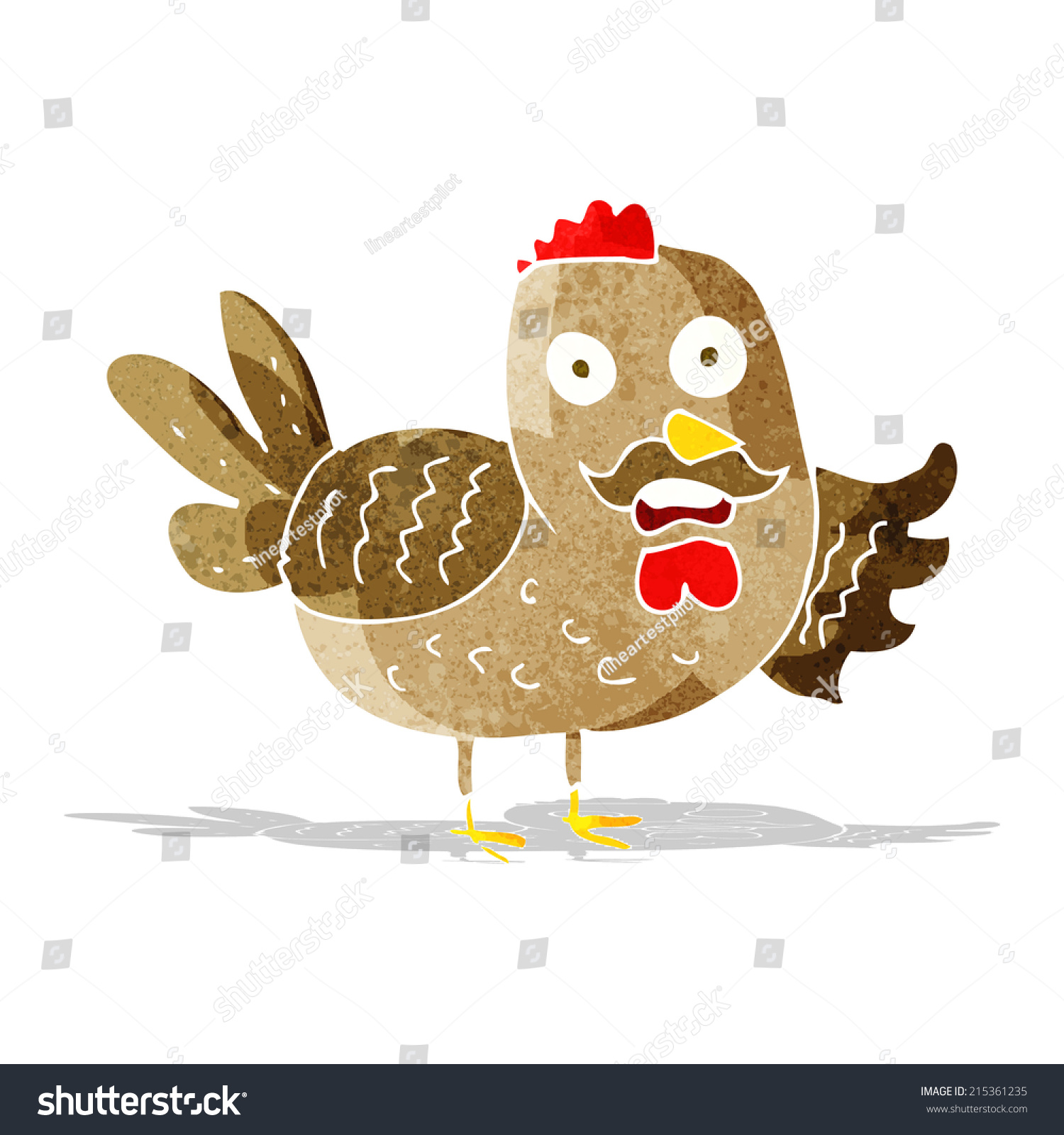 Cartoon Funny Rooster Stock Vector (Royalty Free) 215361235