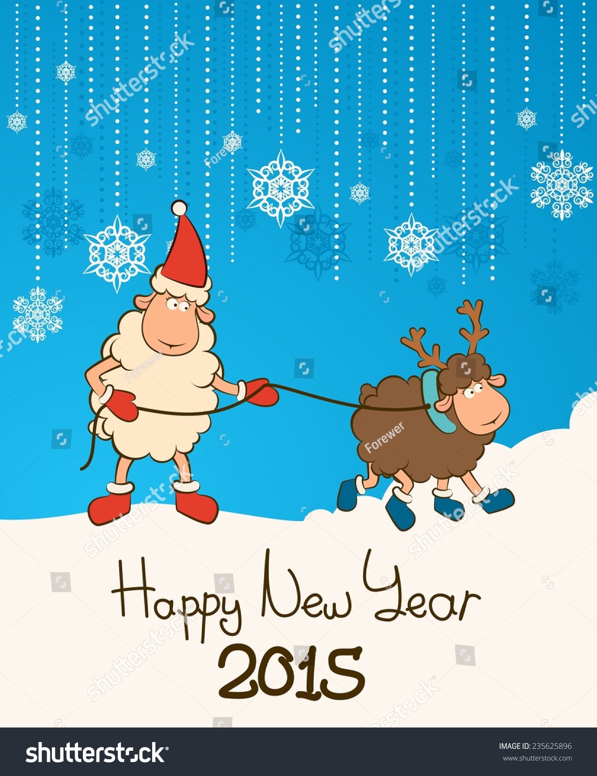Cartoon Funny Sheep Vector Background Stock Vector (Royalty Free ...