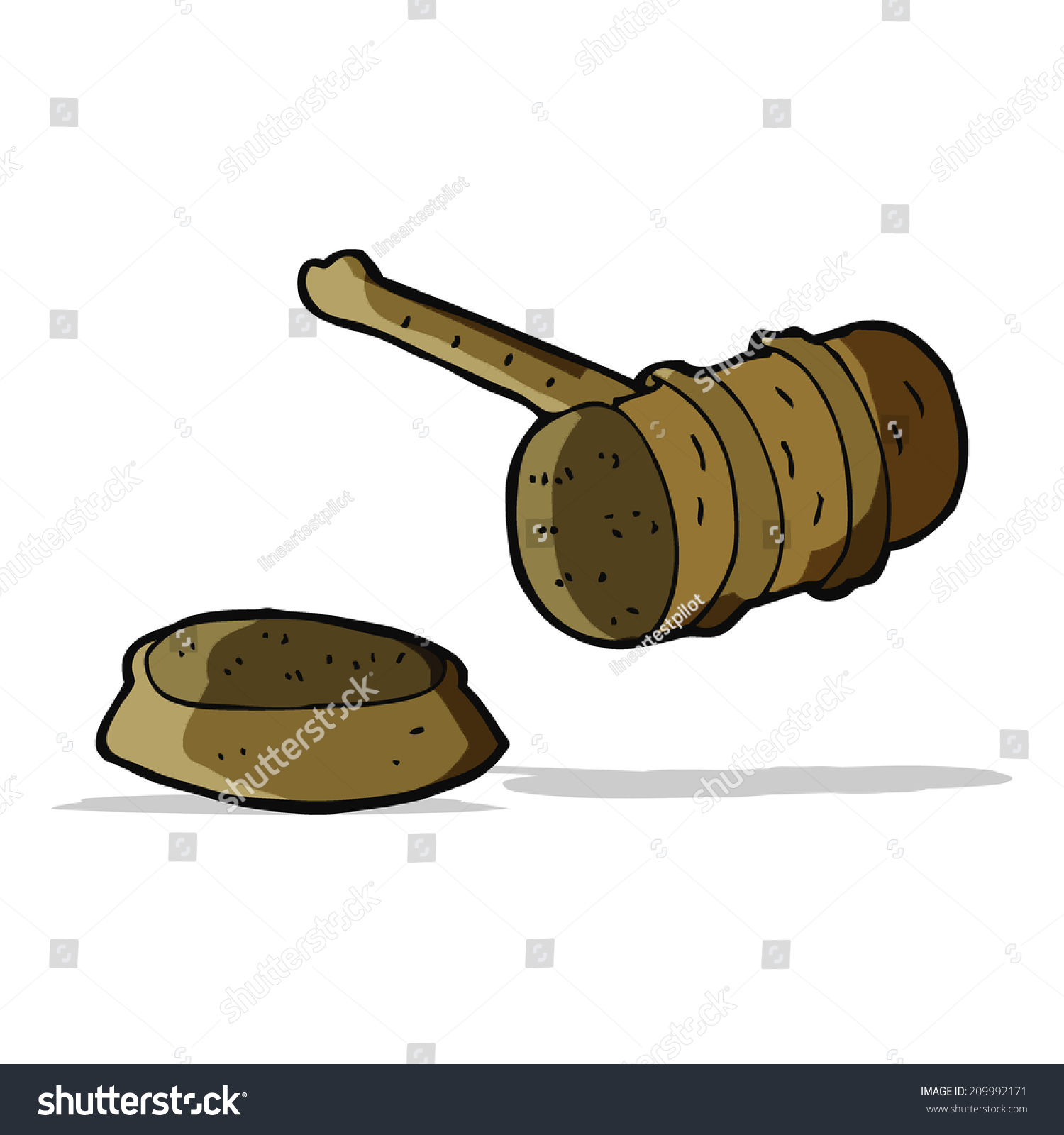 Cartoon Gavel Stock Vector (Royalty Free) 209992171
