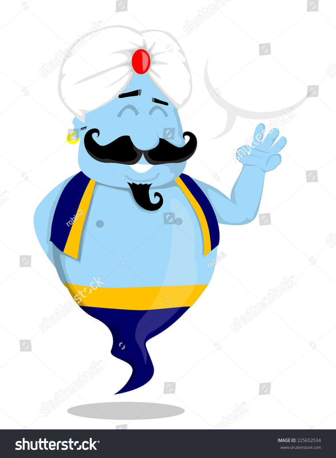 Cartoon Genie Stock Vector (Royalty Free) 225652534 | Shutterstock