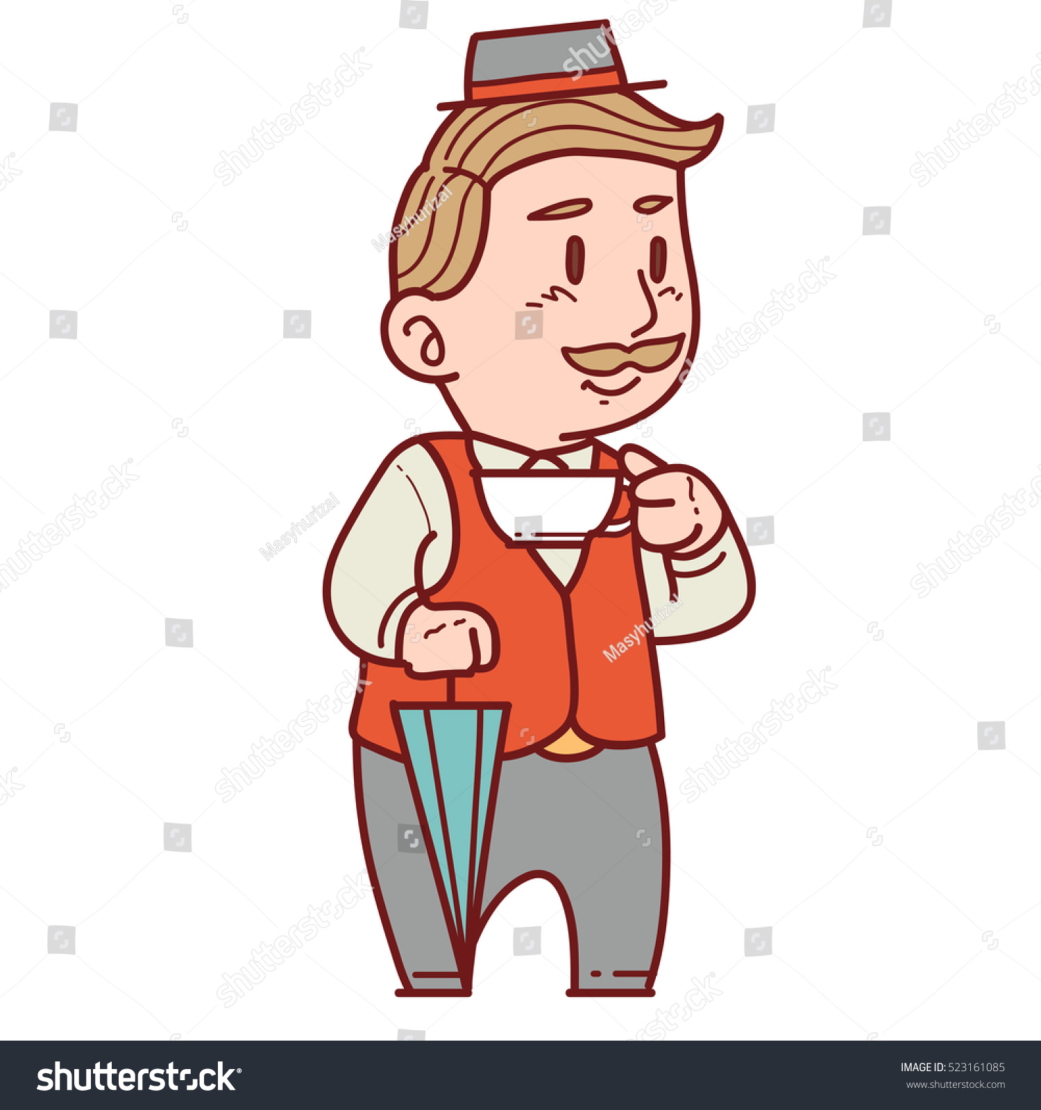 Cartoon Gentleman Stock Vector (Royalty Free) 523161085 | Shutterstock