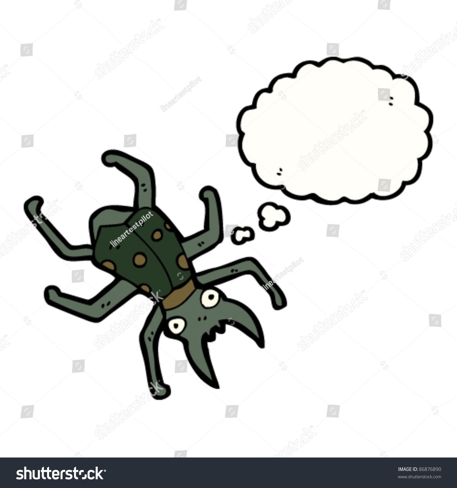 bicho gigante de dibujos animados: vector de stock (libre de regalías ...