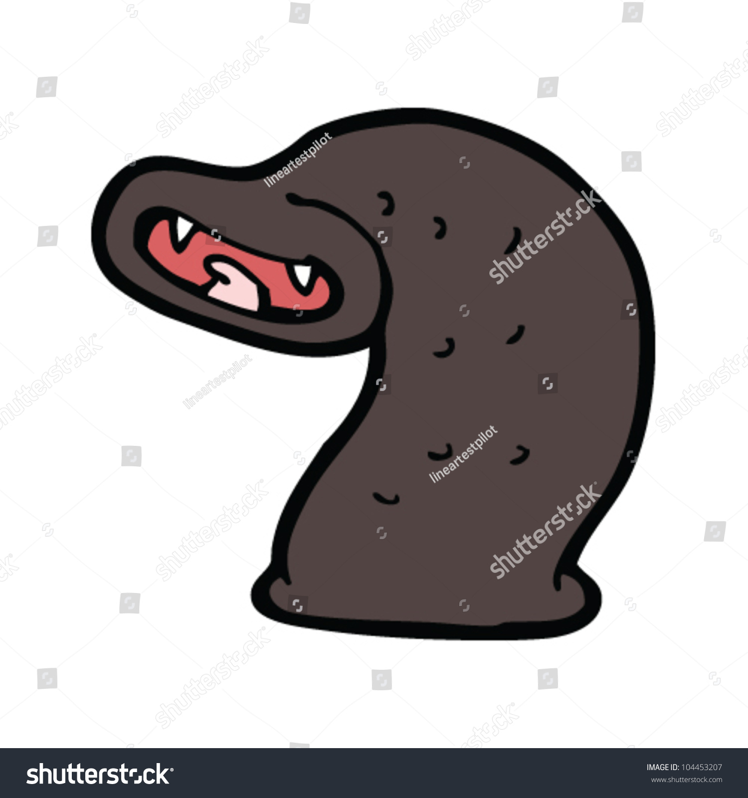 Cartoon Giant Leech Stock Vector (Royalty Free) 104453207