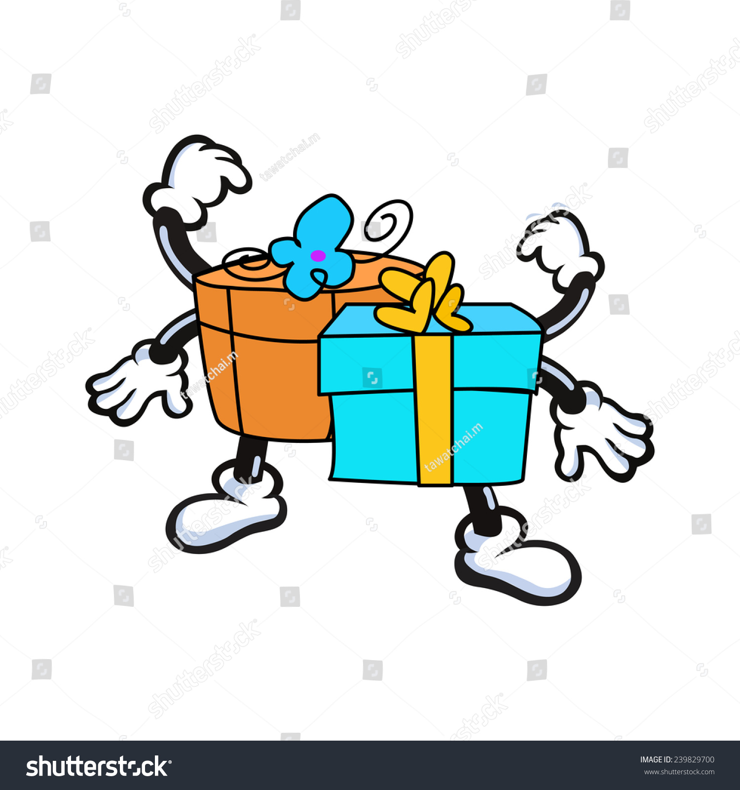 Cartoon Gift Vector Stock Vector (Royalty Free) 239829700 | Shutterstock