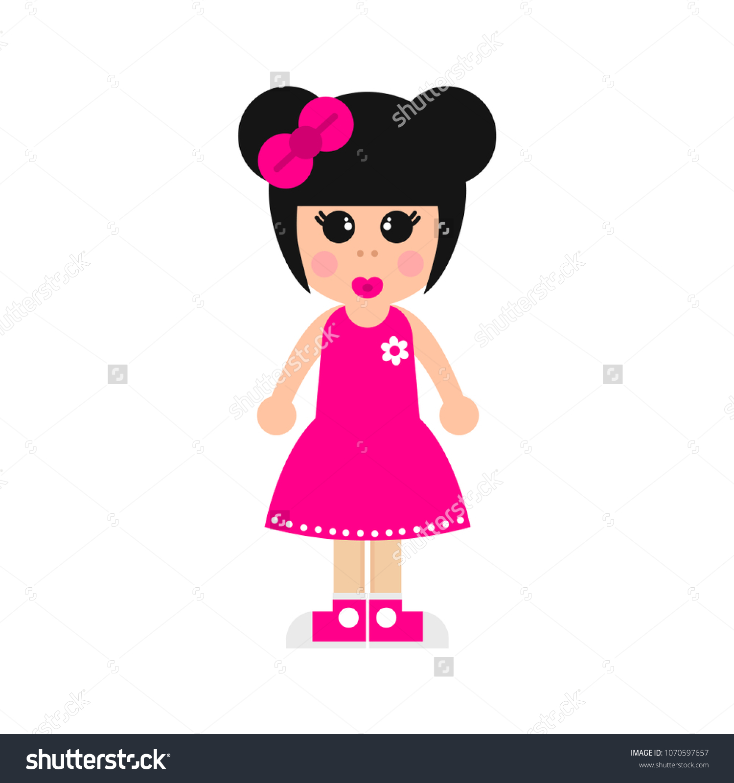 Cartoon Girl Vector Stock Vector (Royalty Free) 1070597657 | Shutterstock