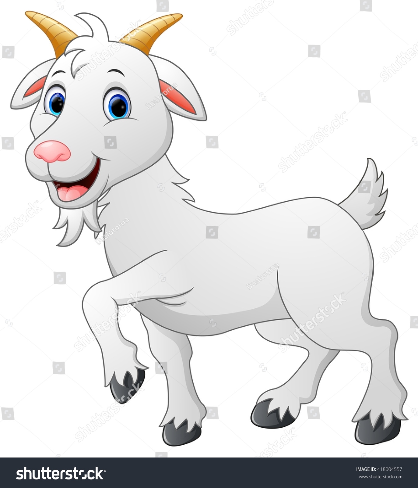 Cartoon Goat Character Stock Vector (Royalty Free) 418004557