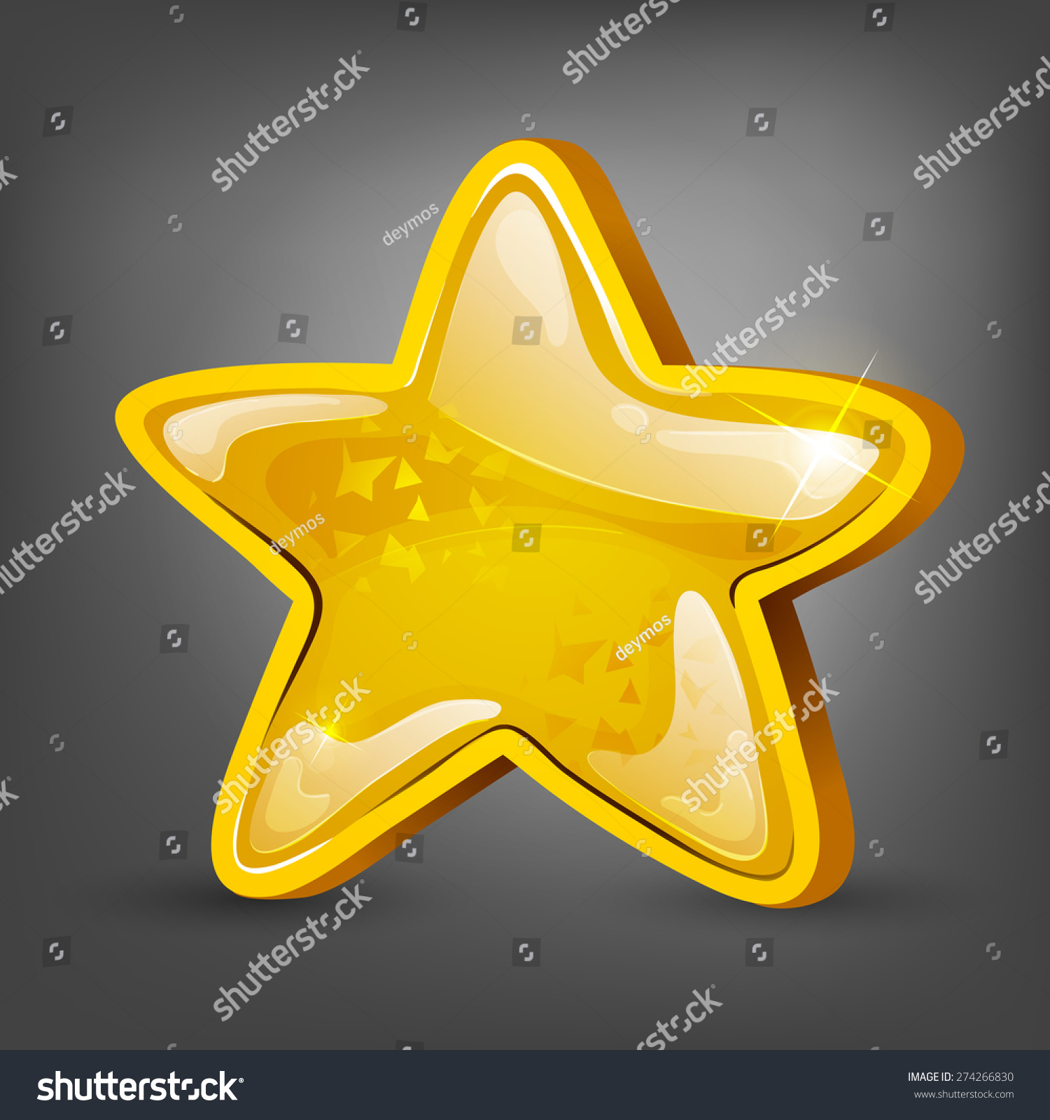 Cartoon Gold Star Vector Illustrations Stock Vector (Royalty Free ...