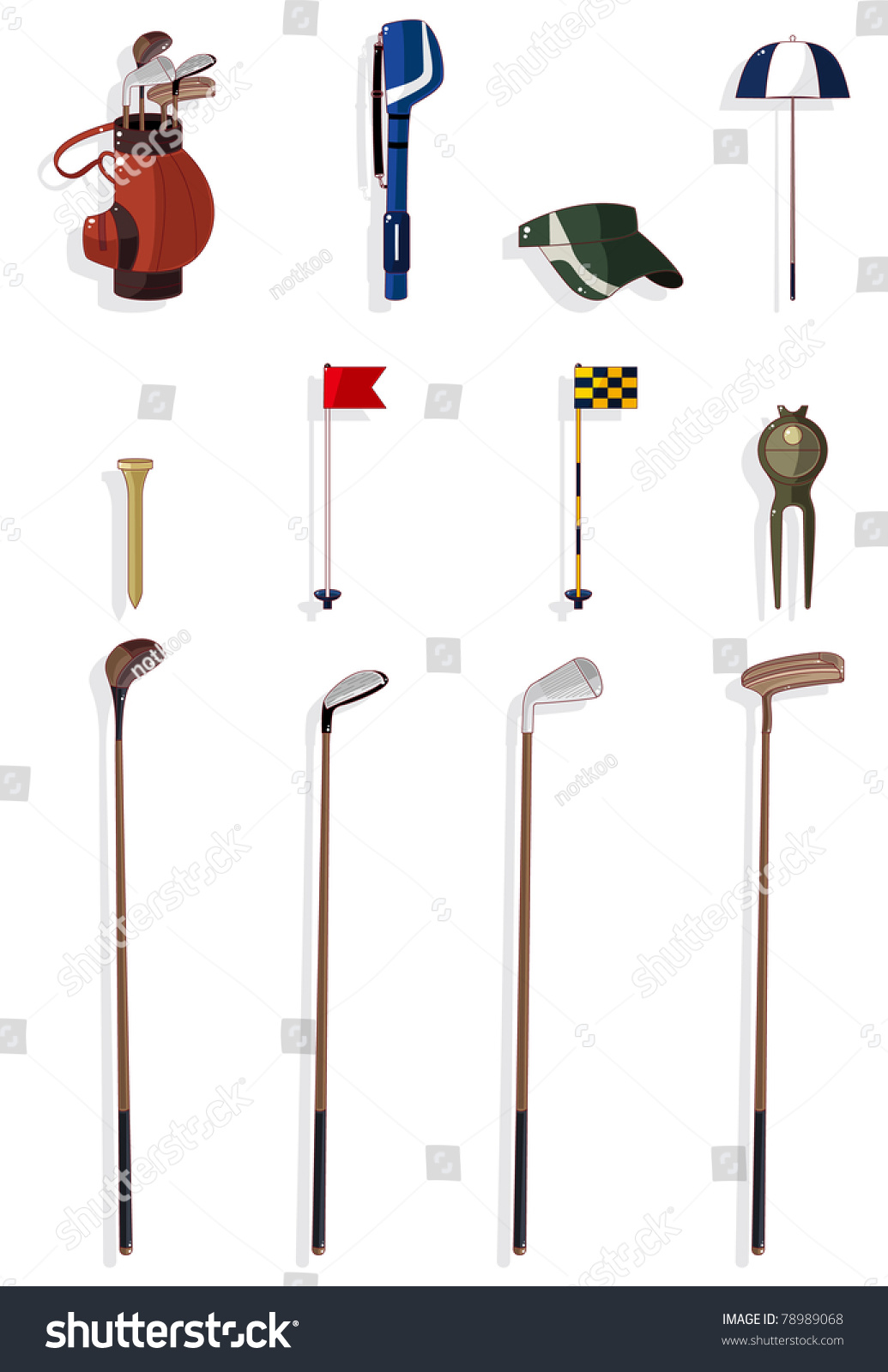 Cartoon Golf Icon Stock Vector (Royalty Free) 78989068