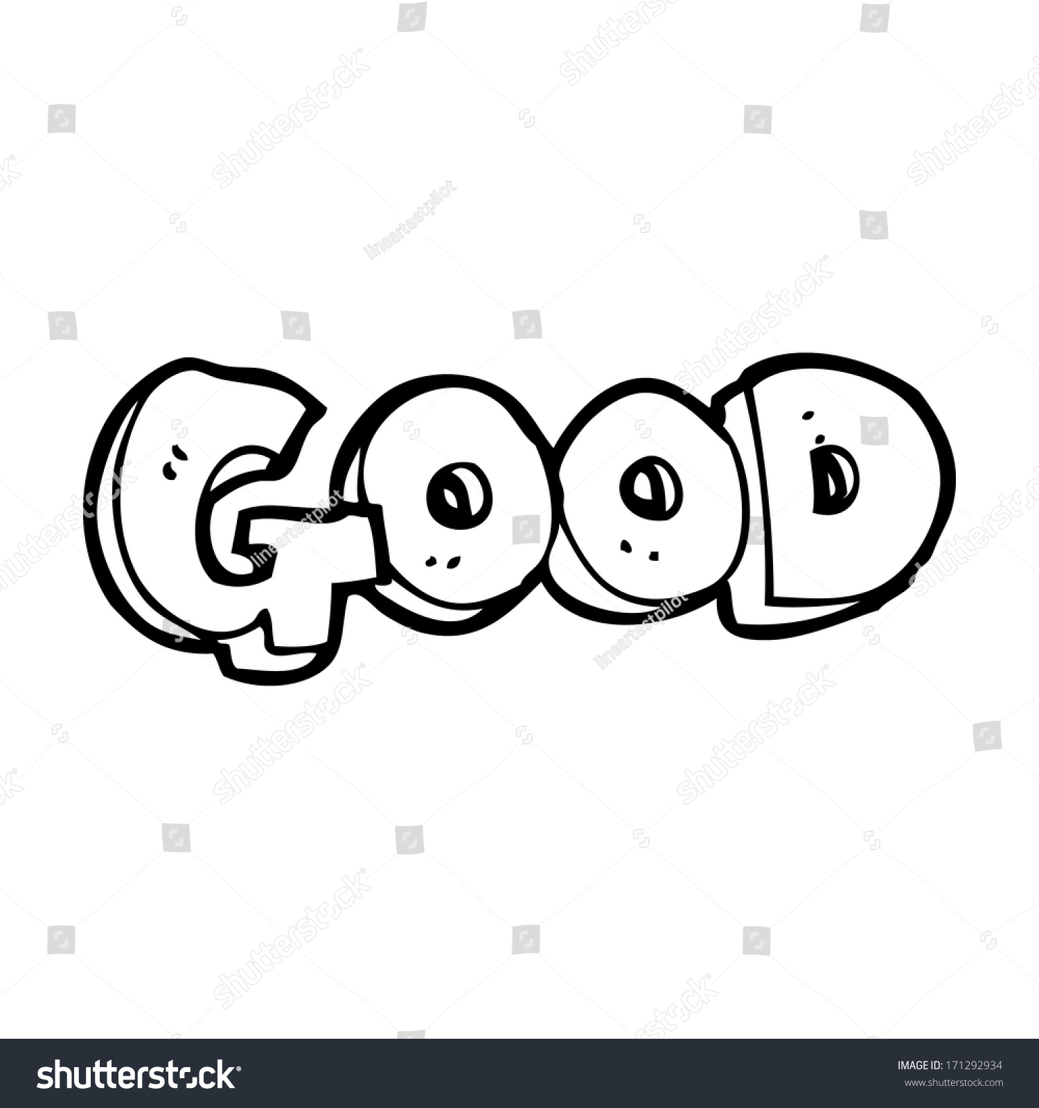 signo de buena caricatura: vector de stock (libre de regalías ...