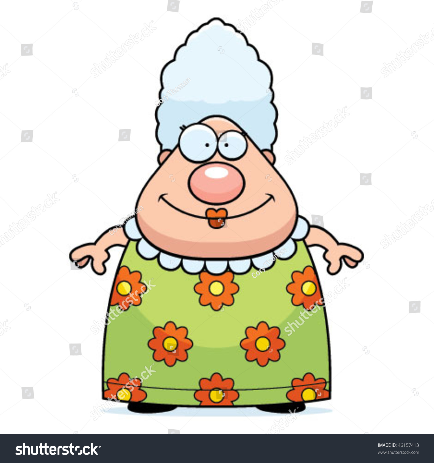 Cartoon Grandma Stock Vector Illustration 46157413 : Shutterstock