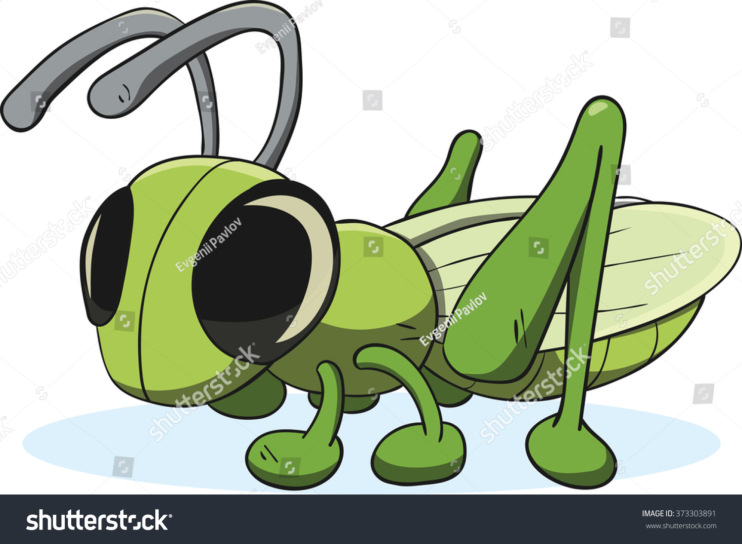 Cartoon Grasshopper Vector Illustration Stock Vector (Royalty Free ...
