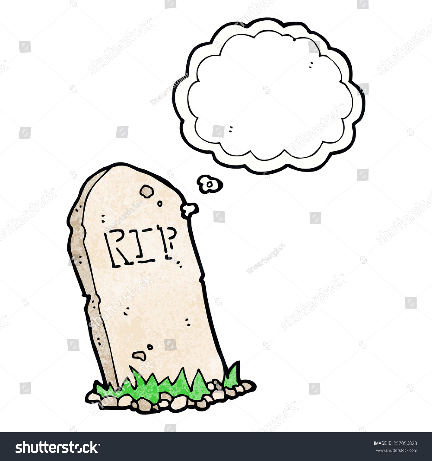 Cartoon Gravestone Stock Vector (Royalty Free) 257056828