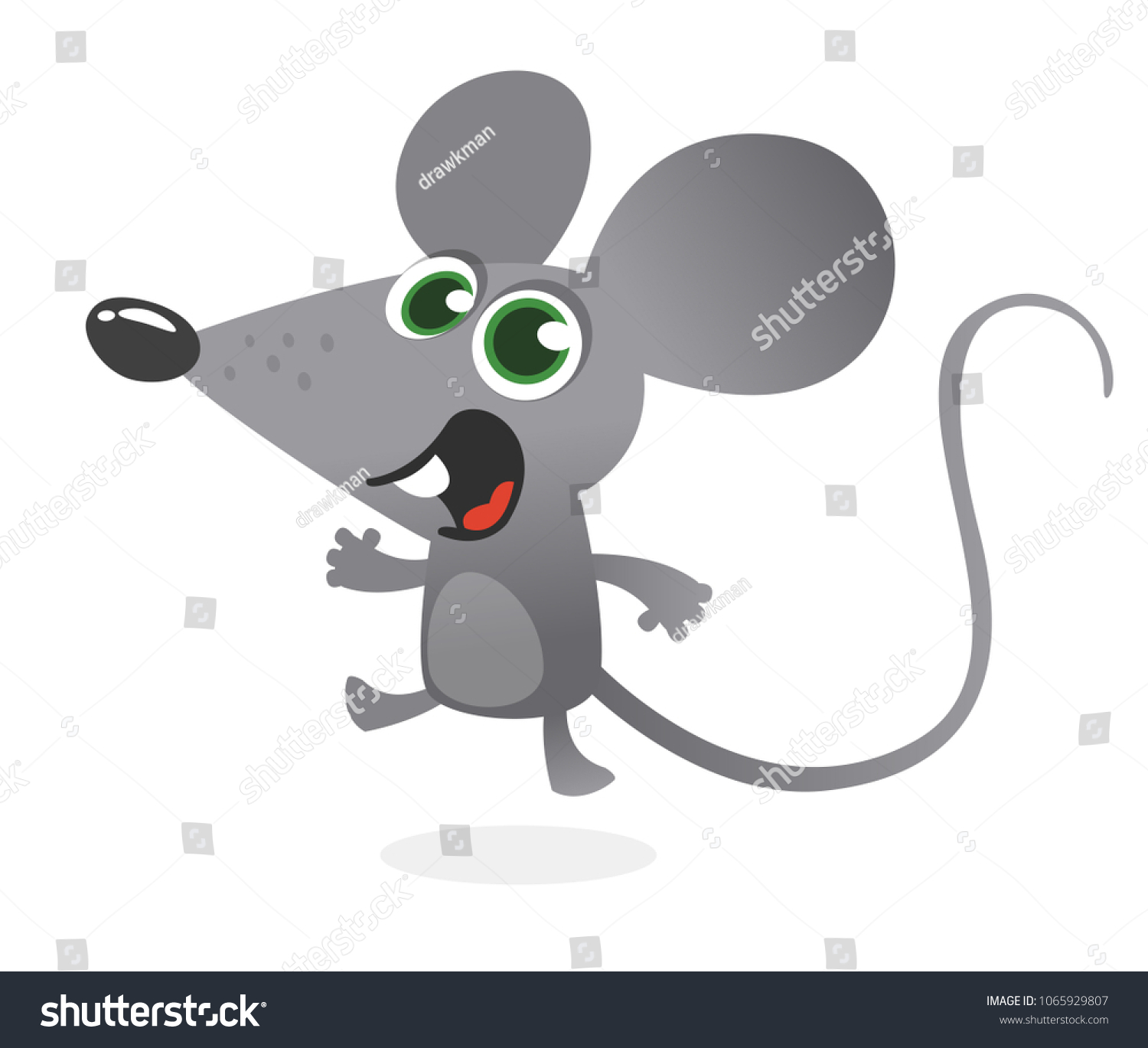 Cartoon Gray Mouse Talking Vector Illustration: Vector có sẵn (miễn phí ...